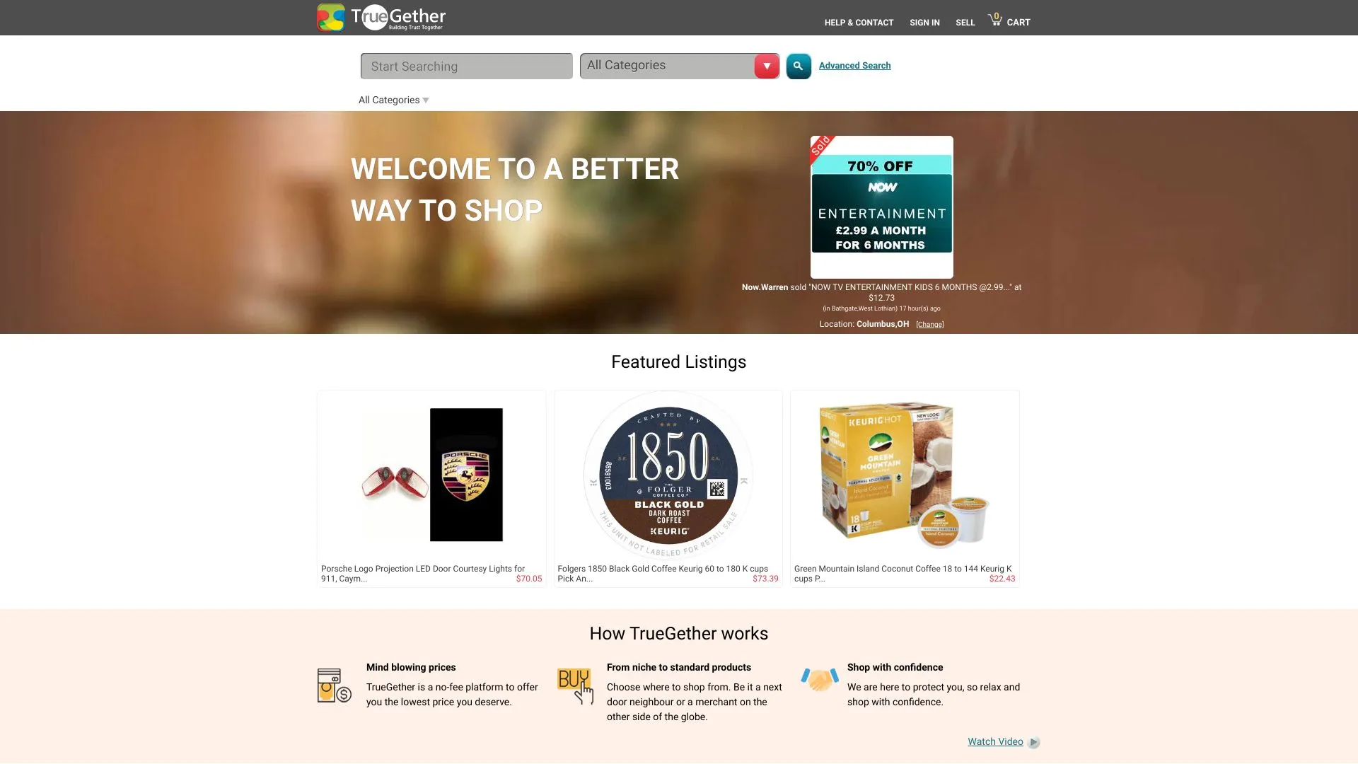 TrueGether: No-Fee Marketplace for Online Shopping | Creati.ai