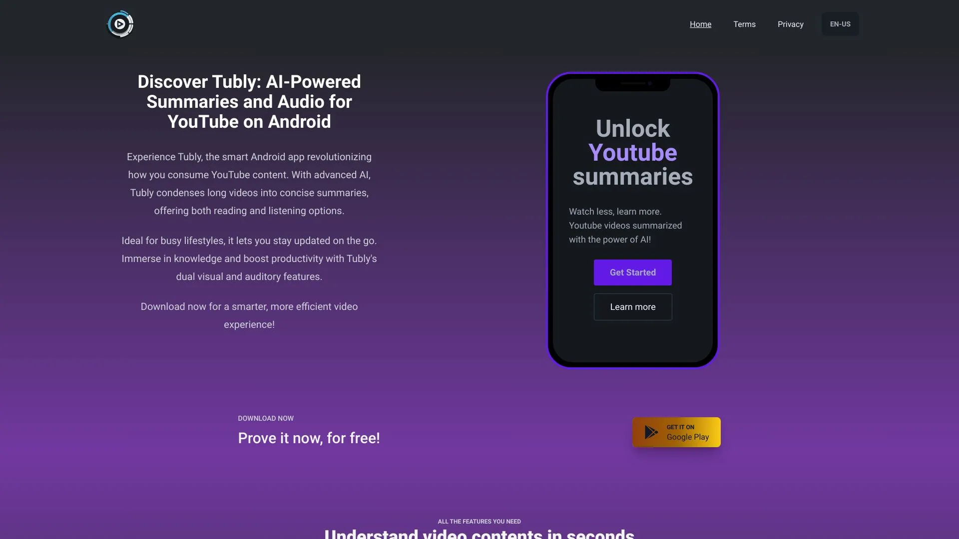 Tubly: AI-Powered Summaries for YouTube | Creati.ai