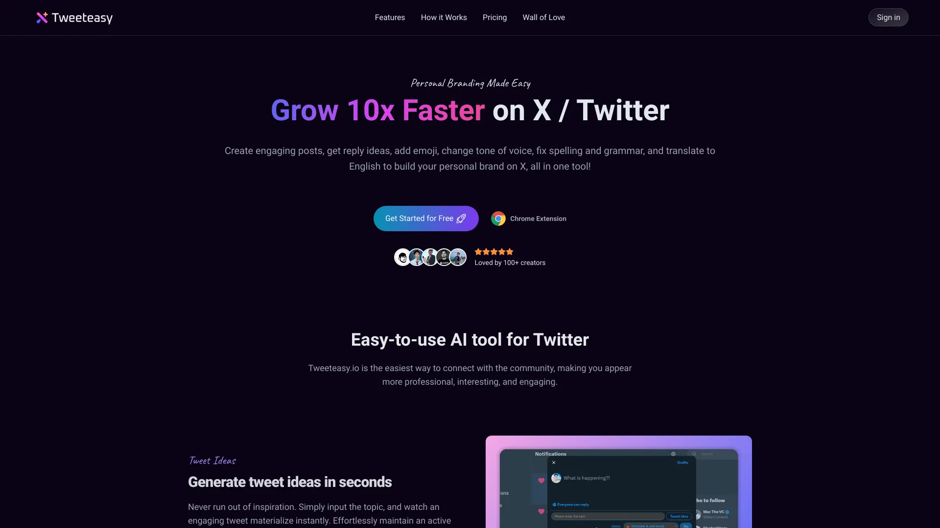 Tweeteasy: Boost Your Tweet Quality & Engagement Effortlessly | Creati.ai