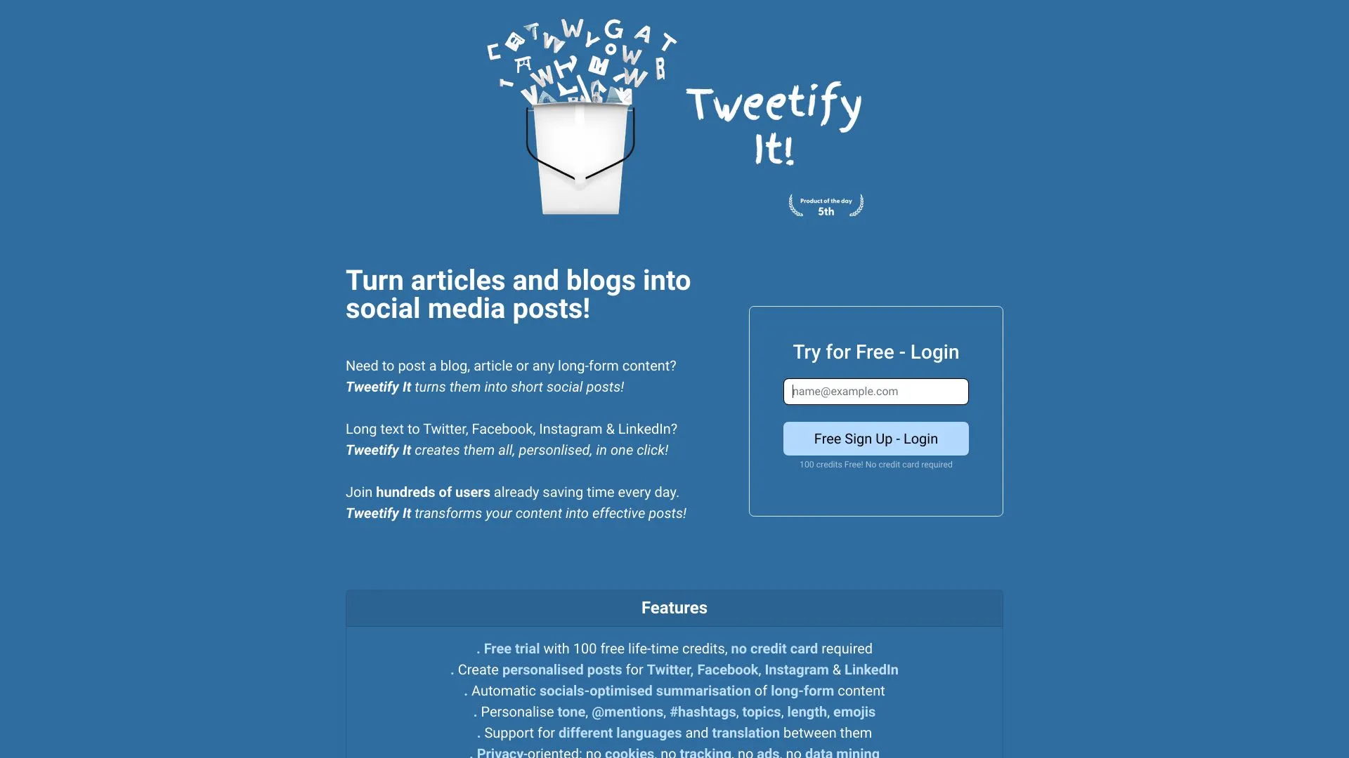 Transforma tu contenido con Tweetify | Creati.ai