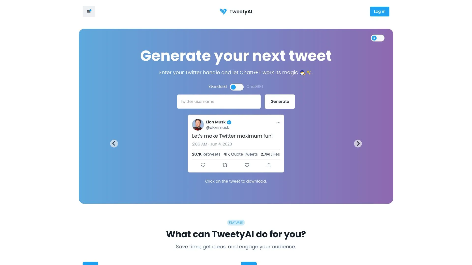 TweetyAI: AI-Powered Tweet Generation Tool | Creati.ai