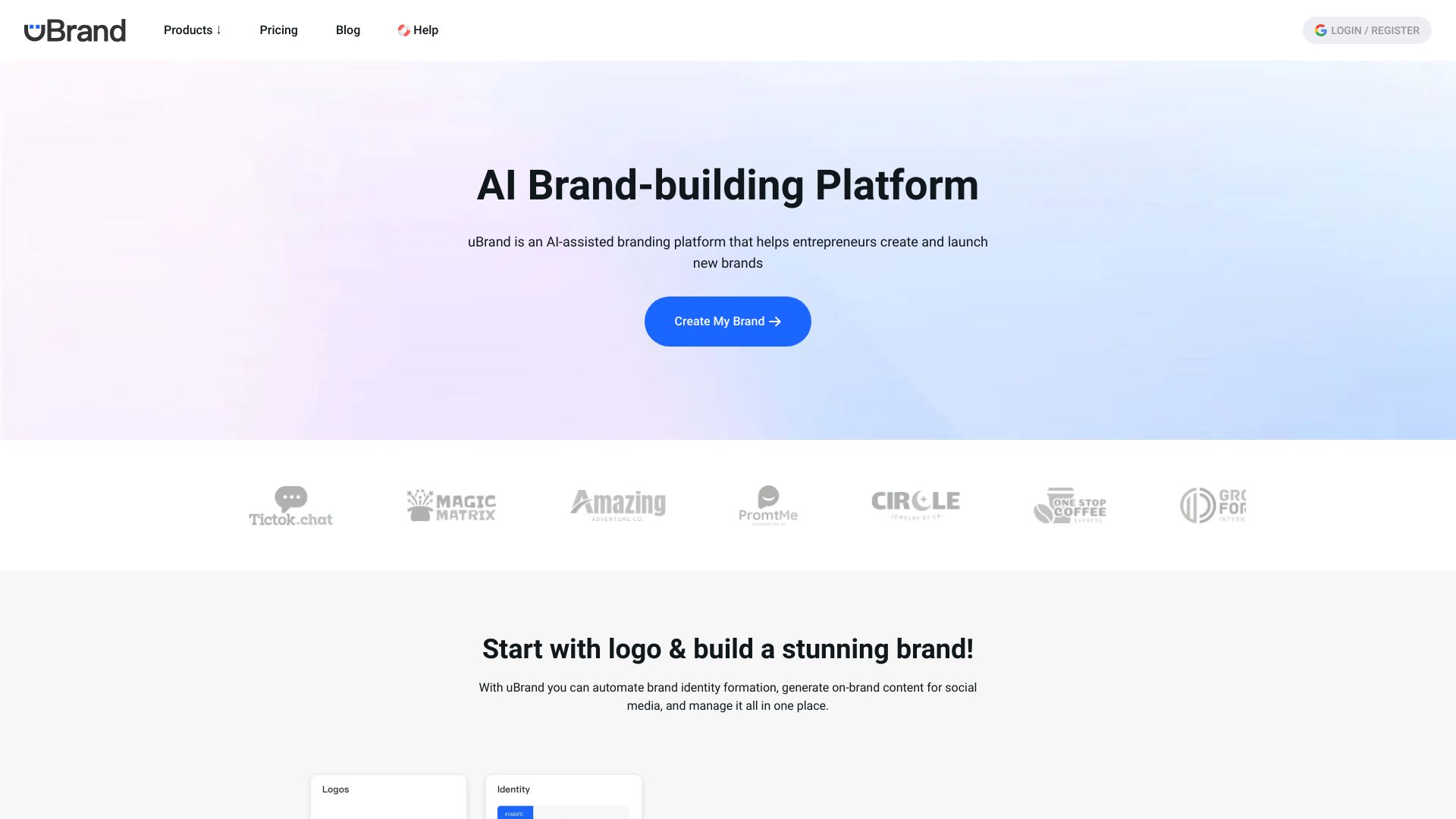 uBrand - Plataforma de Diseño de Marca con IA para Emprendedores | Creati.ai