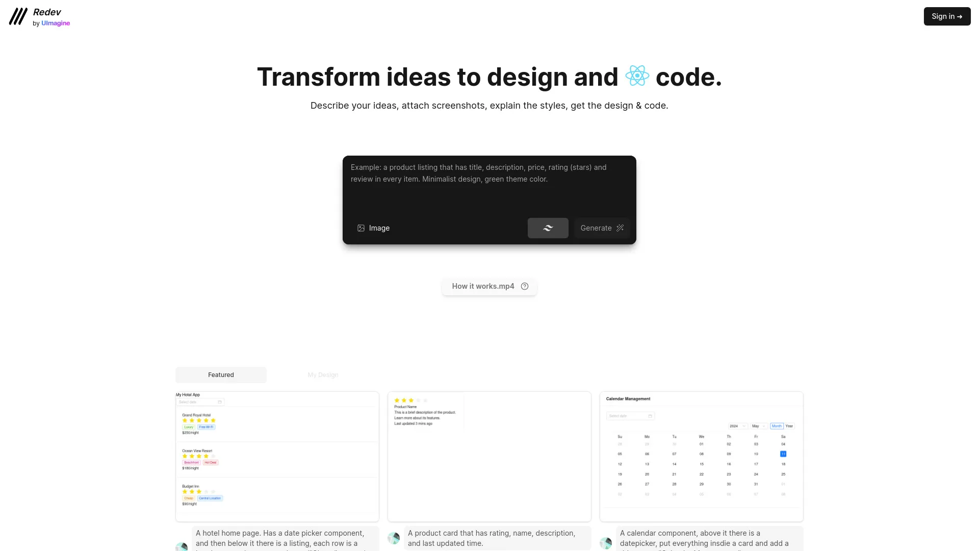 Transform Ideas to Code Instantly with Uimagine.io | Creati.ai