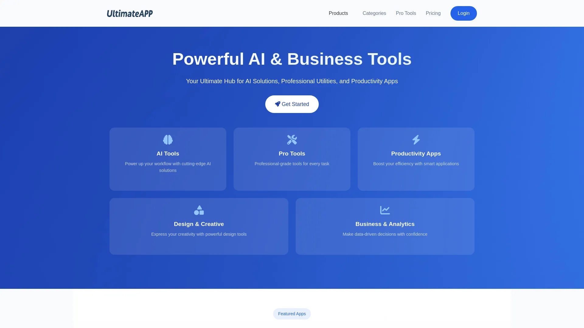 UltimateApp: AI, Productivity, & Creative Tool Platform | Creati.ai