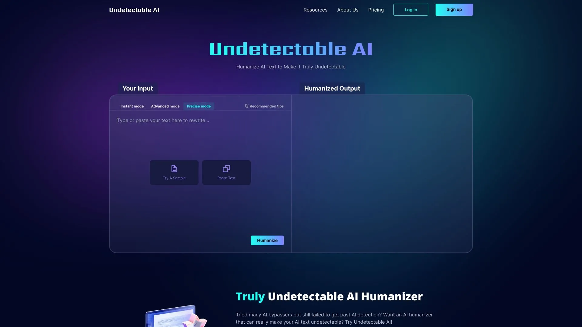 Undetectable AI: Humaniza el contenido de IA con facilidad | Creati.ai