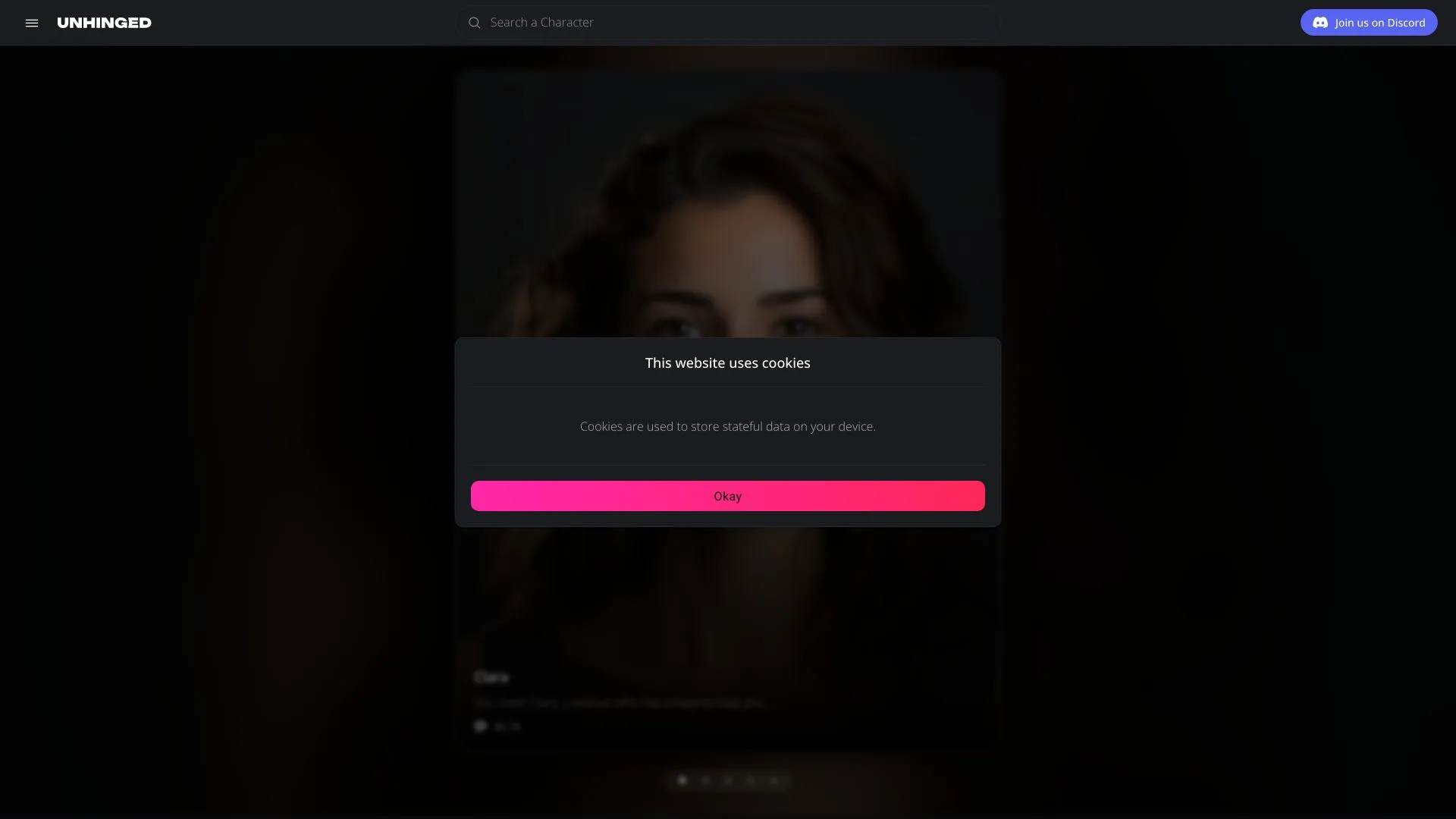 Unhinged AI - 맞춤형 AI 캐릭터와 대화하기 | Creati.ai
