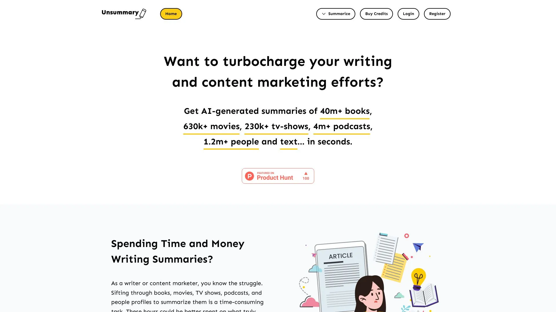 Unsummary: AI-Powered Summarizing Tool for Content | Creati.ai