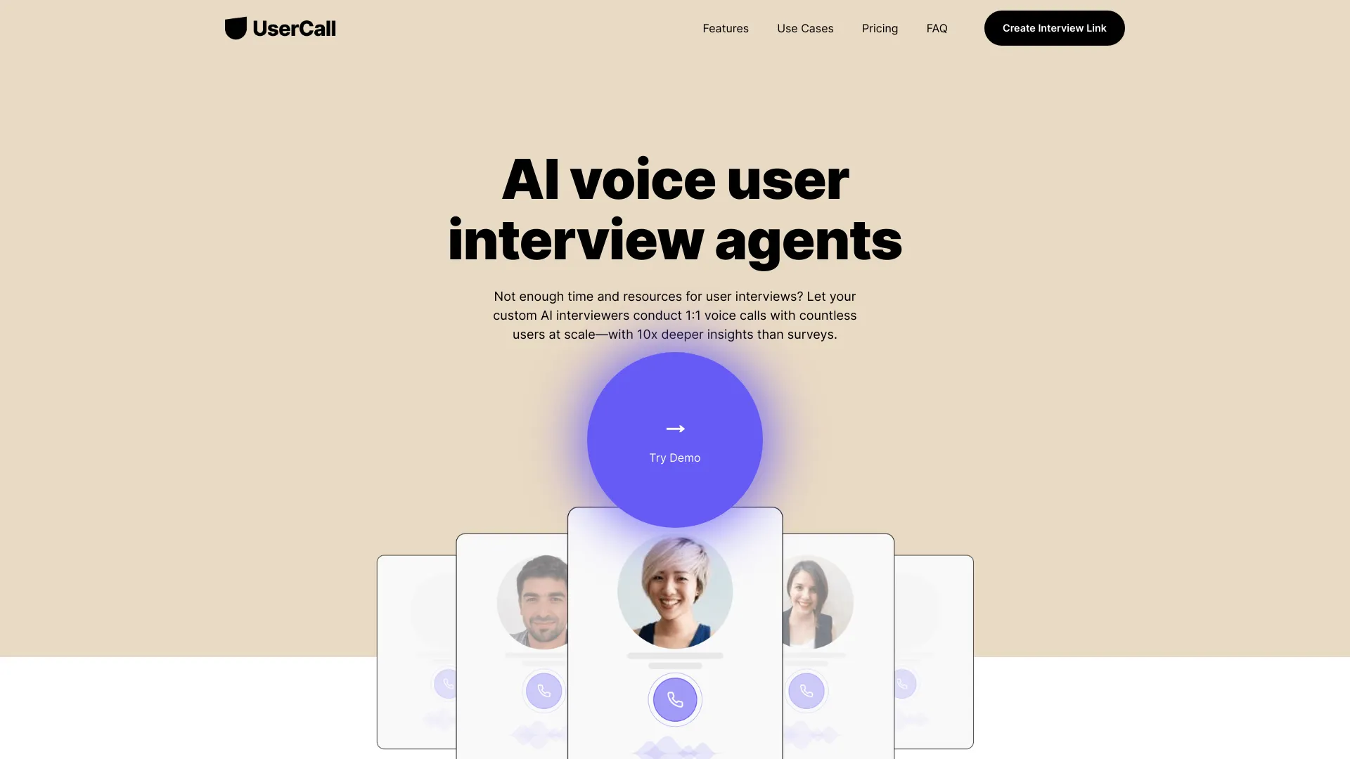 UserCall: AI-Powered Voice User Interviews | Creati.ai