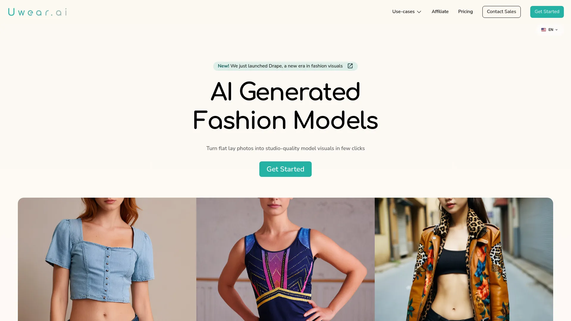 Uwear.ai - AI-Powered Clothing Model Generation | Creati.ai