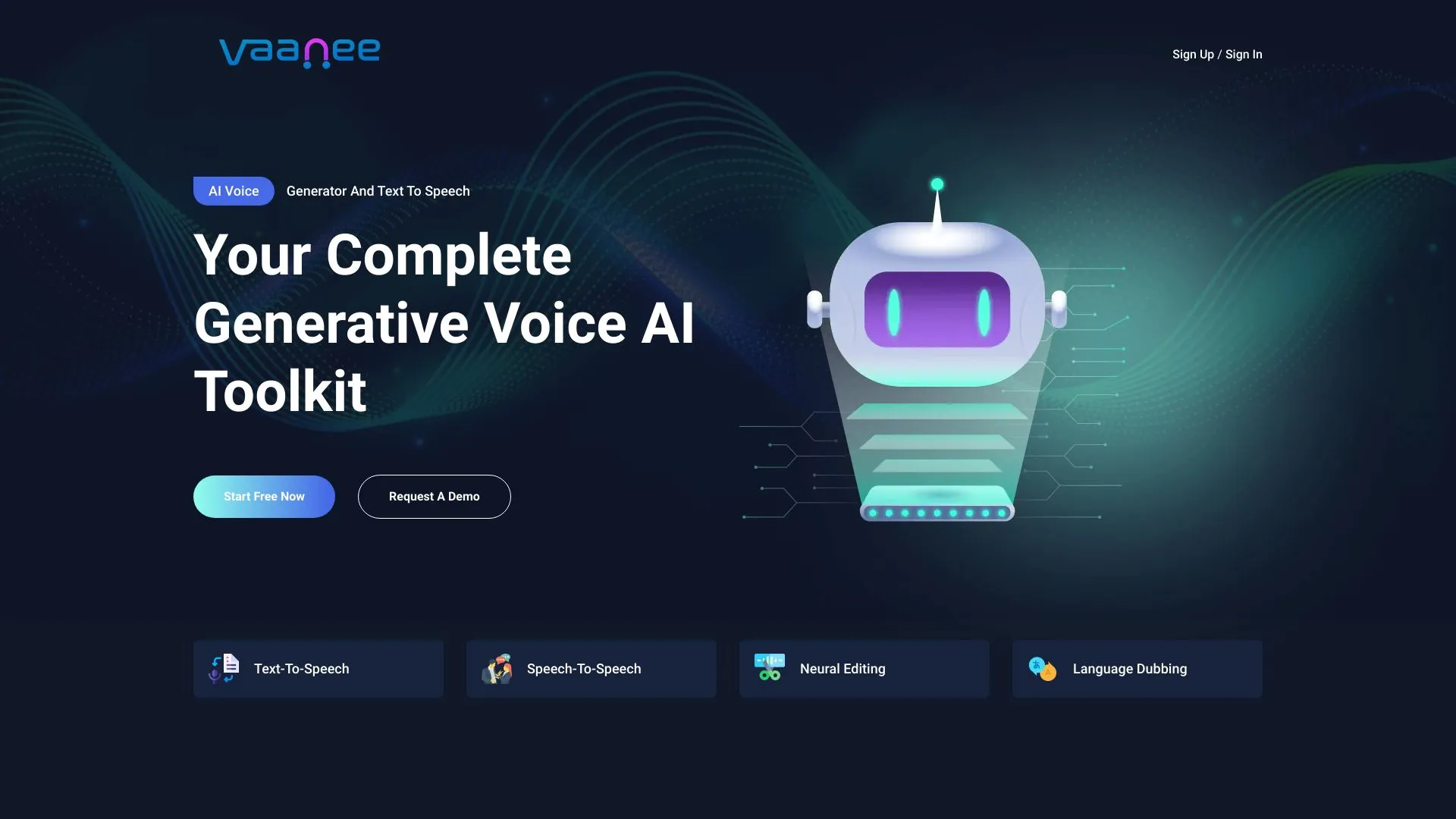 Vaanee AI: The Ultimate Generative Voice AI Toolkit | Creati.ai