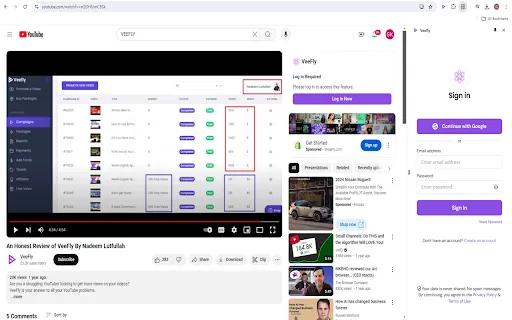 VeeFly YouTube Chrome Extension - Boost Your Channel Growth | Creati.ai