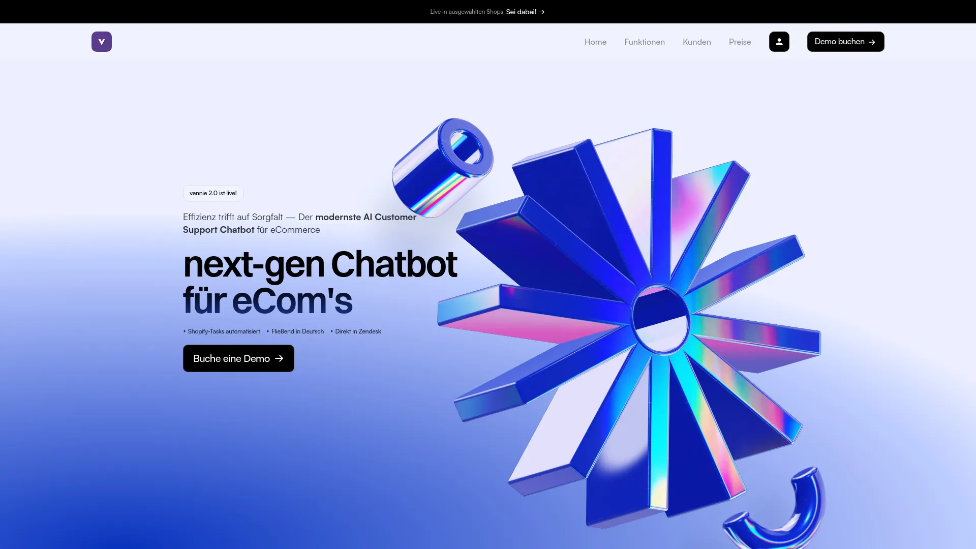 Vennie: AI-Powered Customer Support Chatbot for E-Commerce | Creati.ai