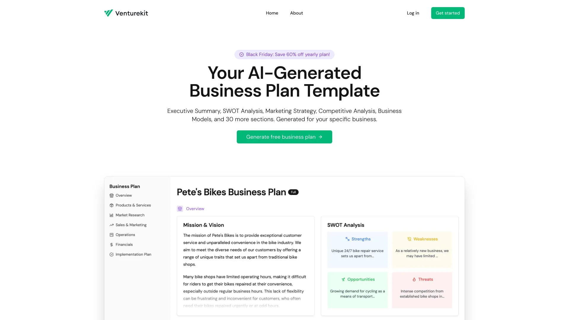 VentureKit - AI Generated Business Plans | Creati.ai