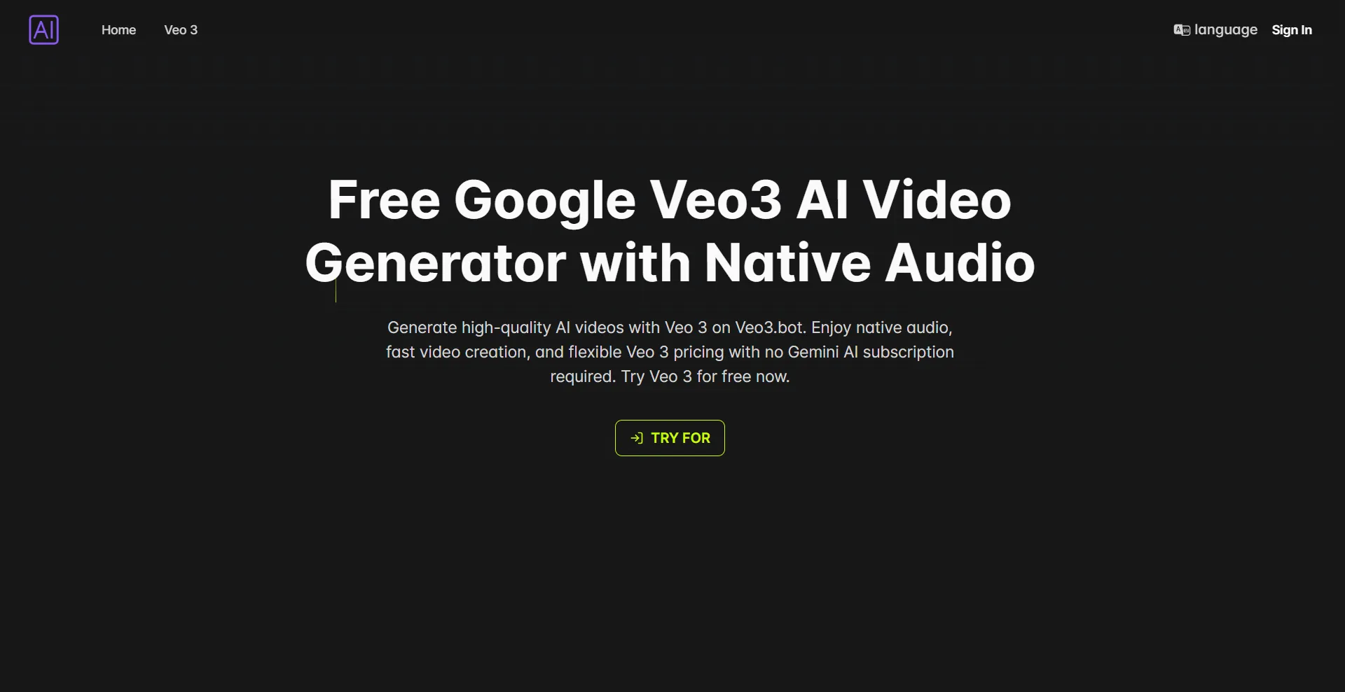 Generador de Videos IA Veo3.bot - Videos de Audio Nativo de Alta ...