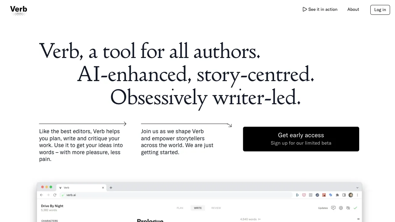 Verb.ai: AI-Powered Writing Assistant for Authors | Creati.ai