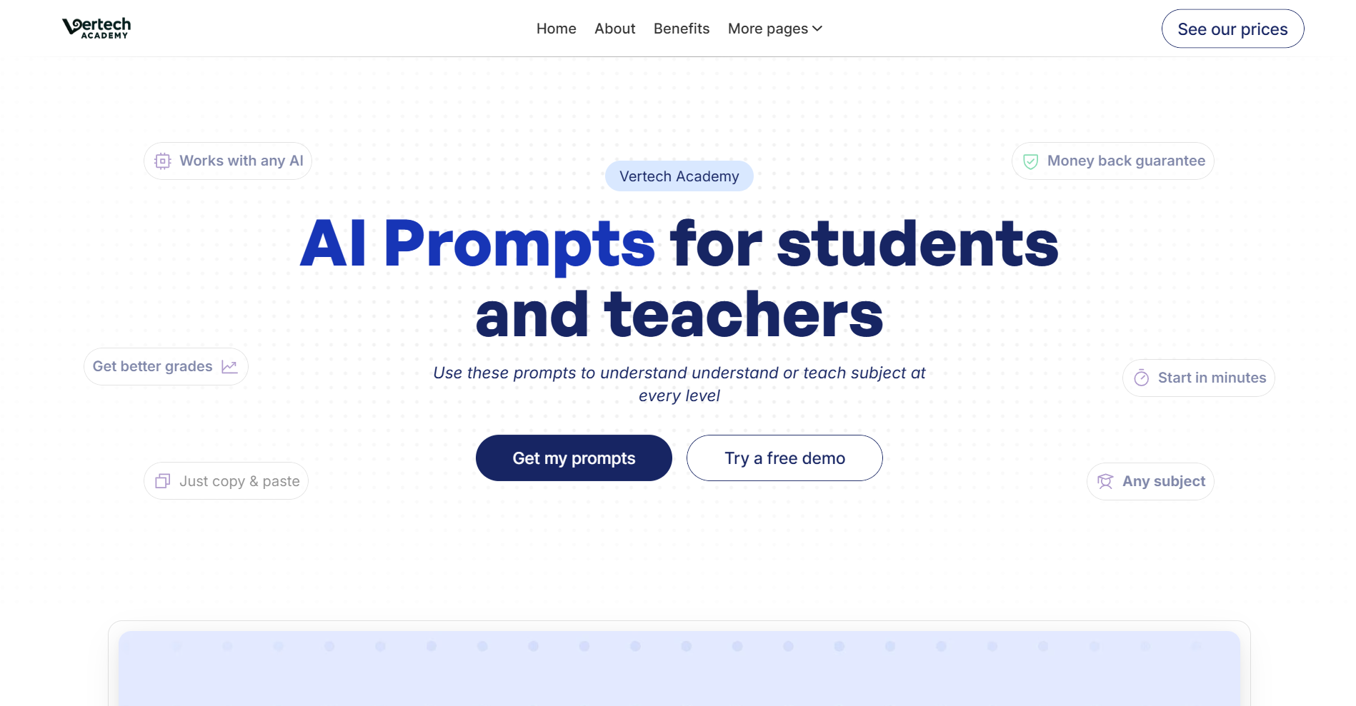 Vertech Academy – 用 AI 提示提升學生學習與教學效率 | Creati.ai