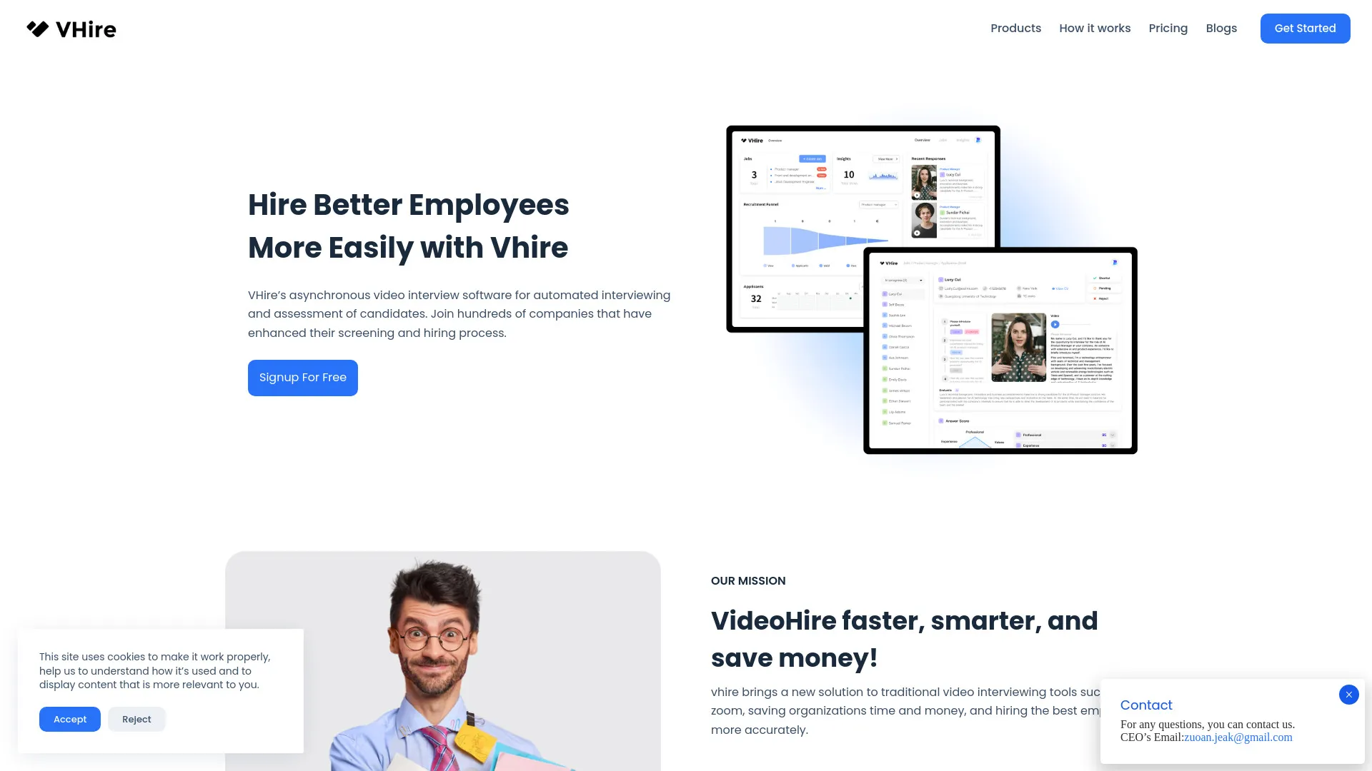 Streamline Hiring with VHire's AI Video Interview Software | Creati.ai