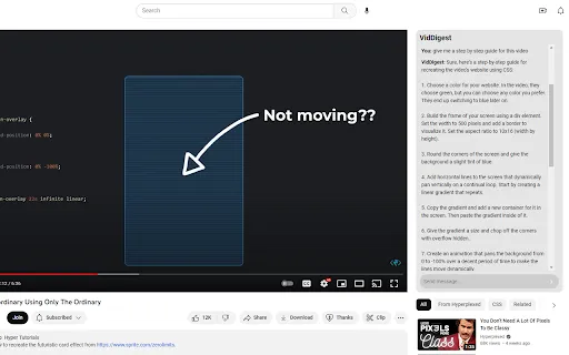 VidDigest: Summarize YouTube Videos with ChatGPT | Creati.ai