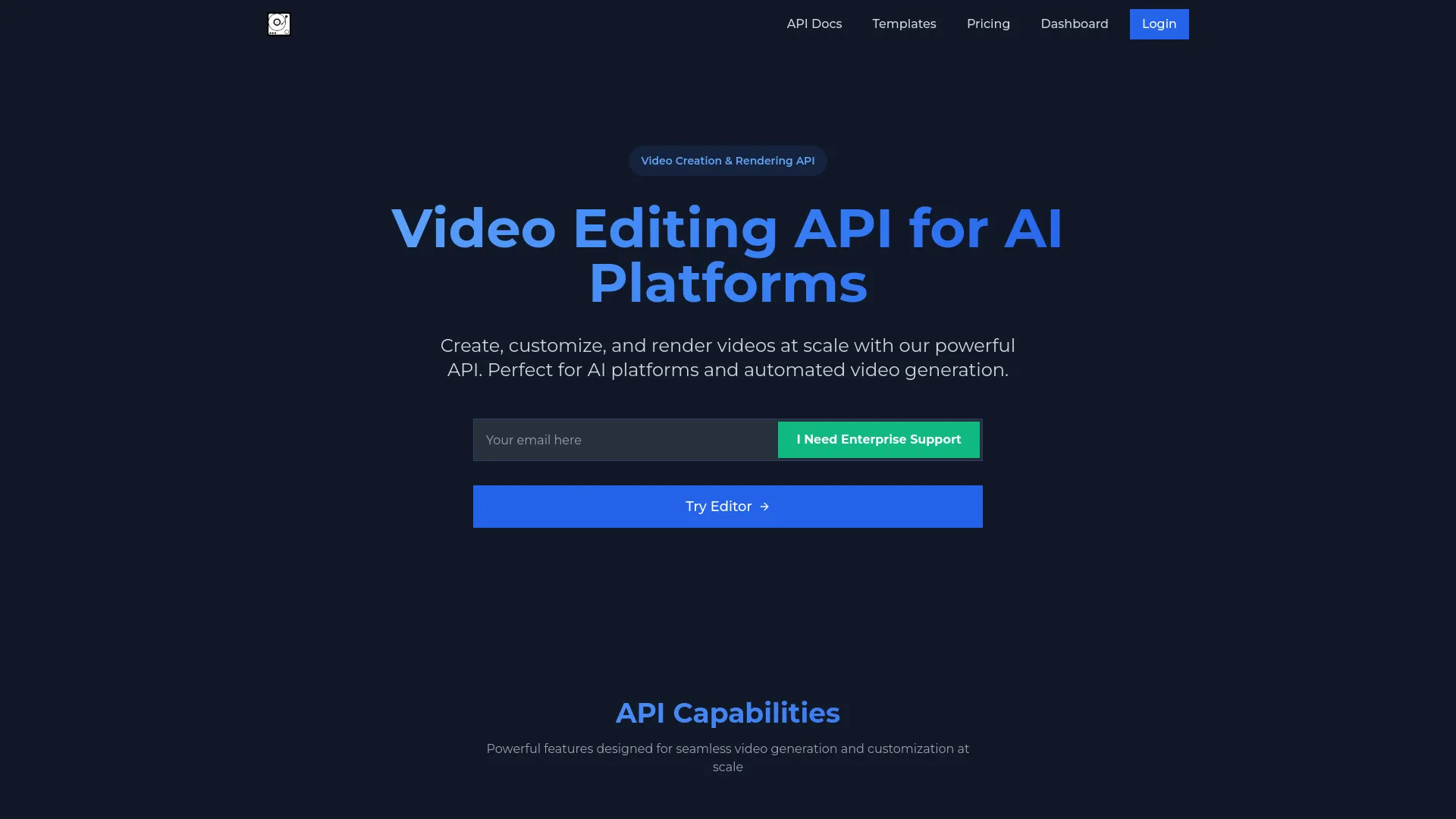 VideoAiditor - Video Creation API | Creati.ai