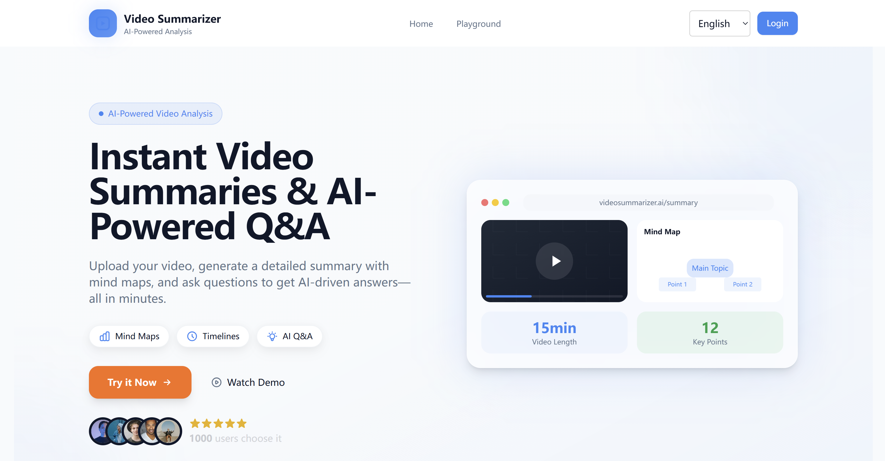 VideoSummarizers.ai — AI Video Summaries, Mind Maps & Q&A | Creati.ai