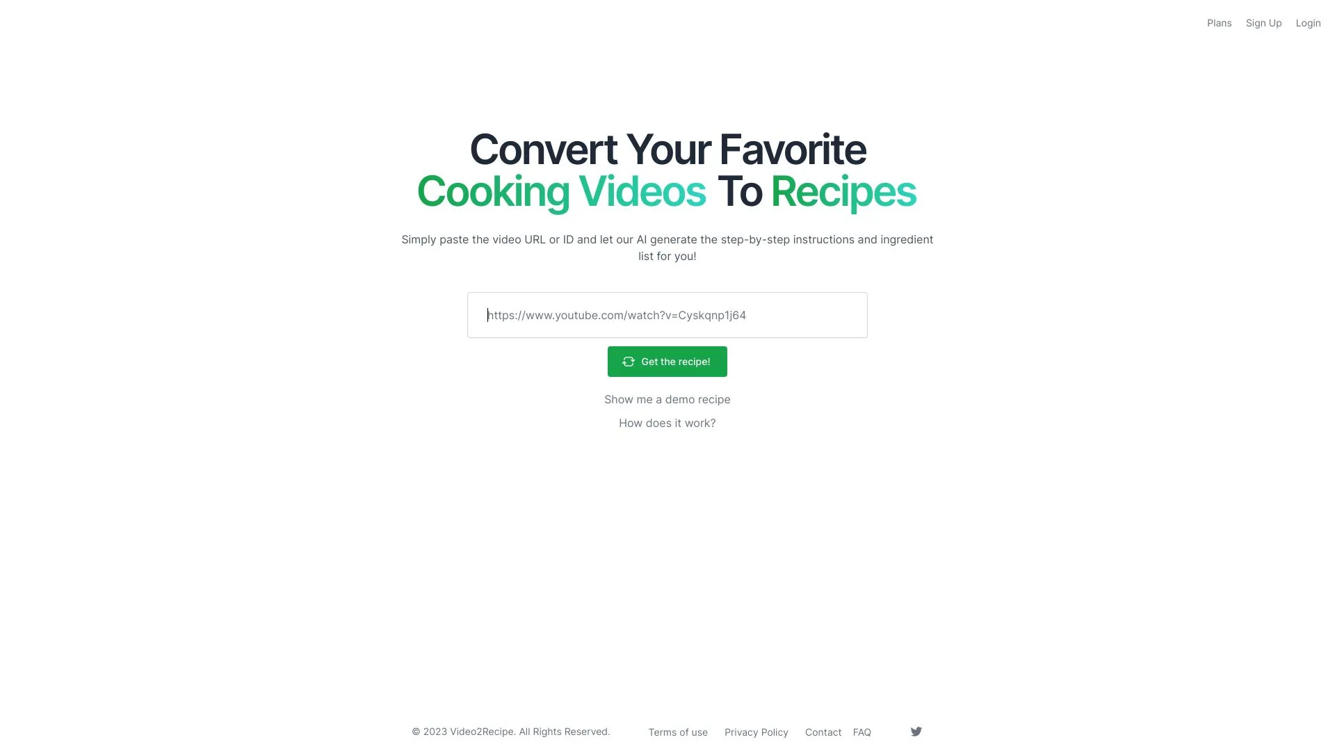 Video2Recipe: Convert Cooking Videos to Recipes Instantly | Creati.ai