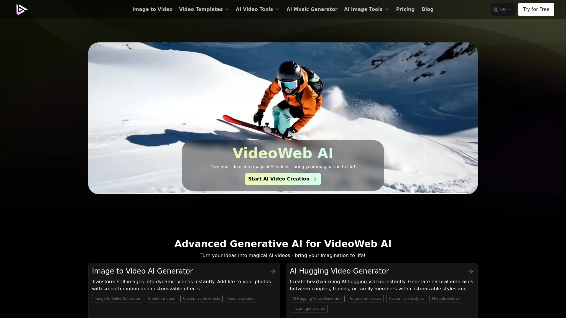 Create Stunning AI Videos, Images, and Music | VideoWeb AI | Creati.ai