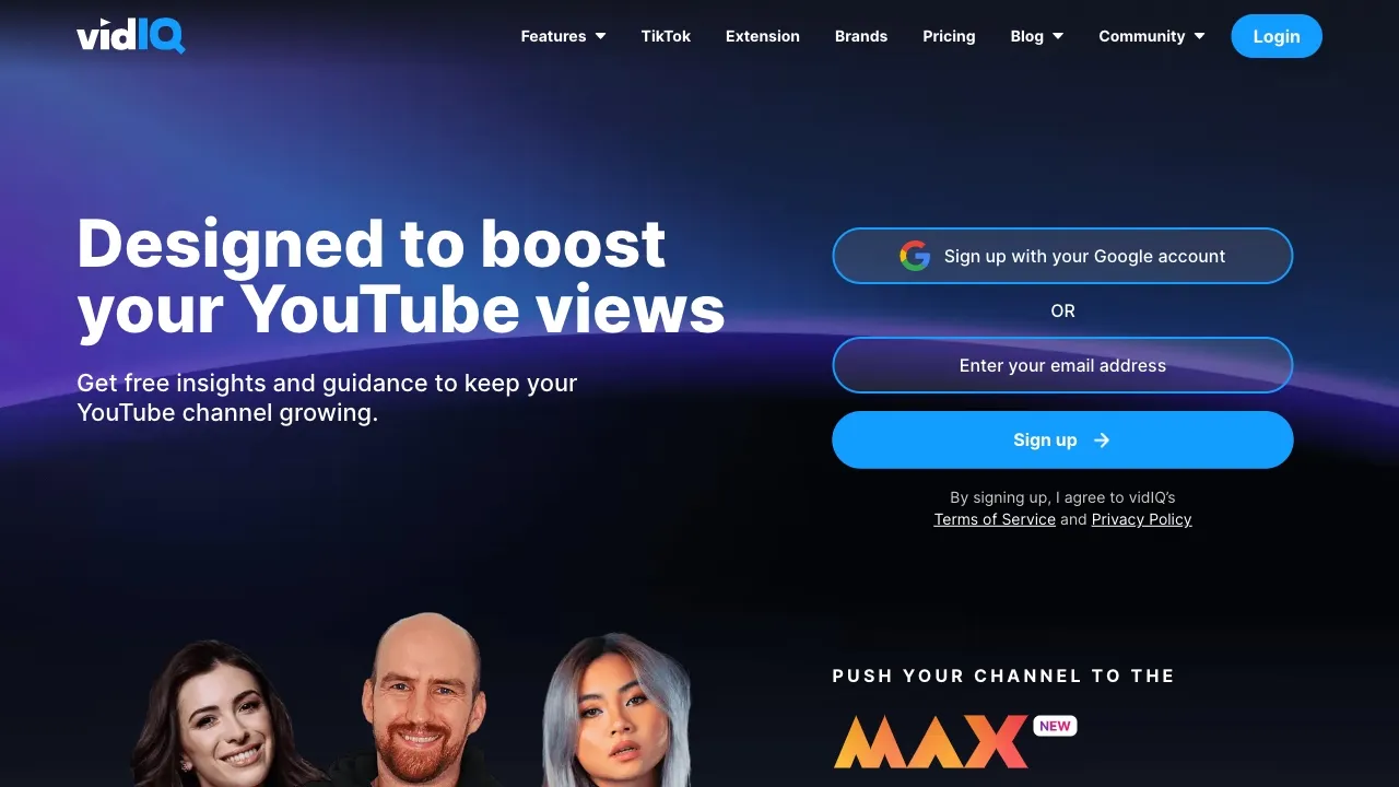 vidIQ - Optimize and Grow Your YouTube Channel | Creati.ai