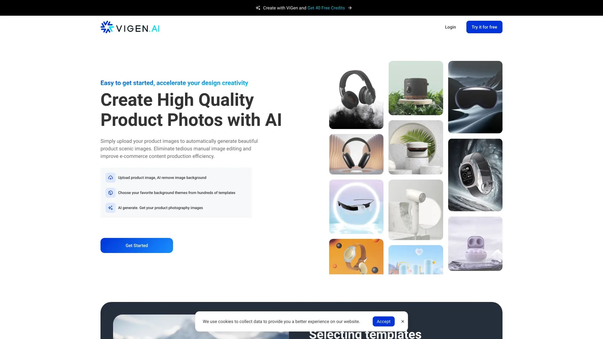 ViGen AI - Advanced Product Image and Video Creation | Creati.ai