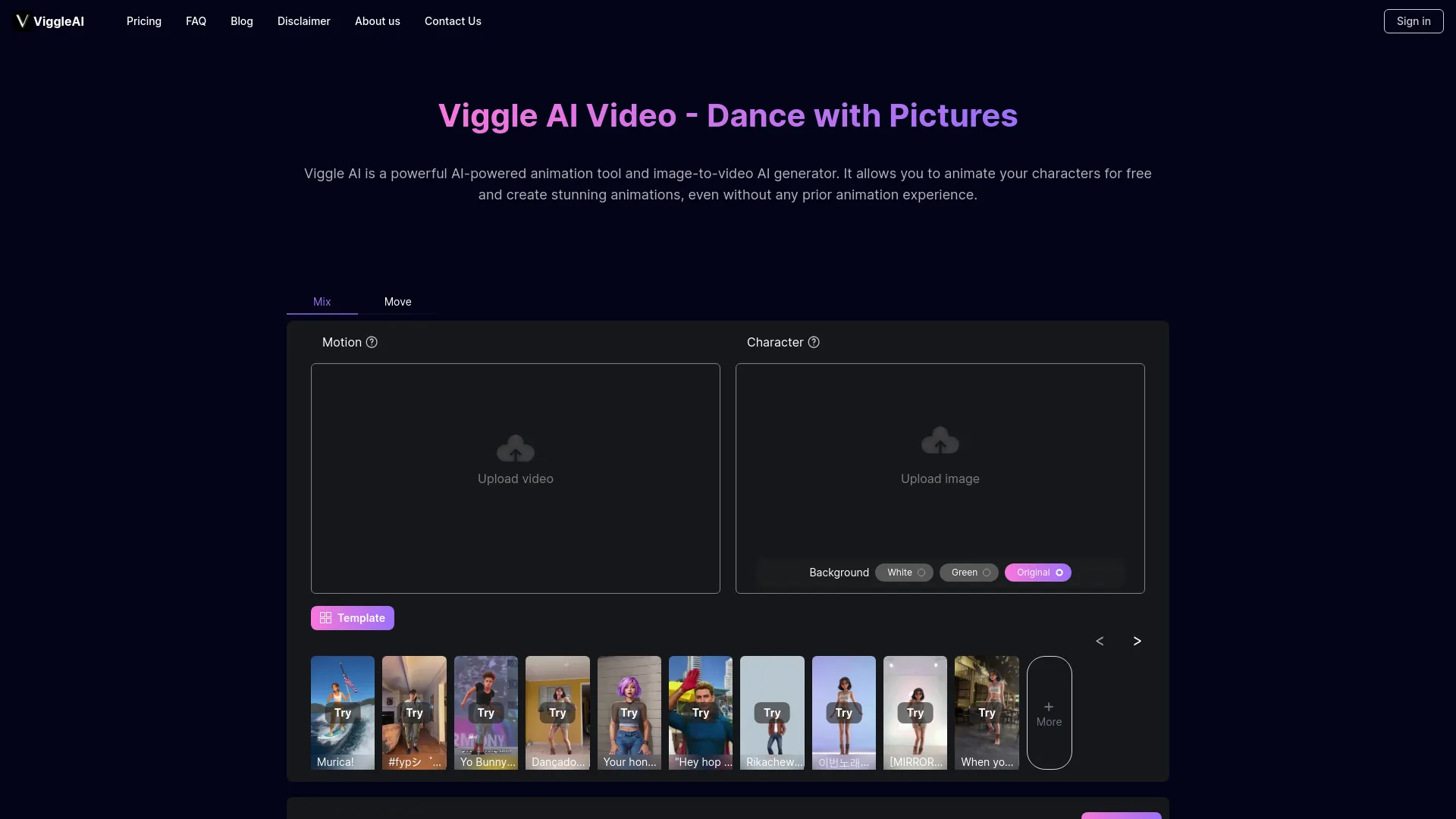 Viggle AI - Transforma Imágenes en Videos Impresionantes | Creati.ai
