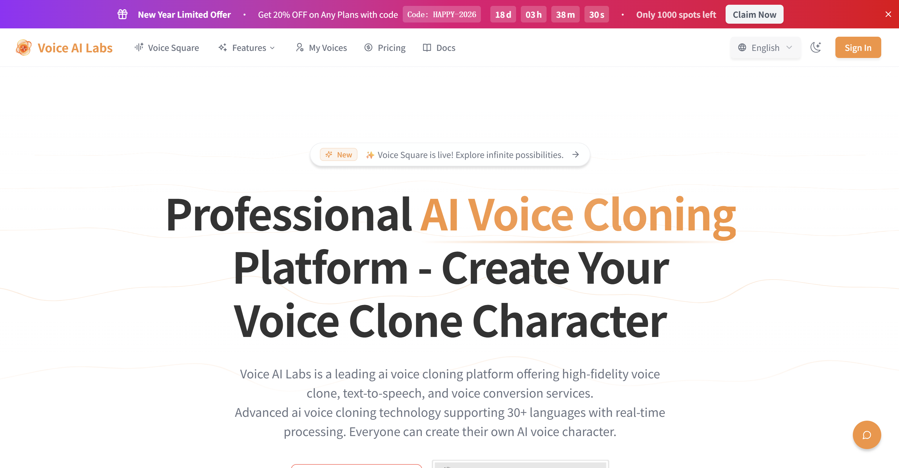 Voice AI Labs — High-Fidelity AI Voice Cloning Platform | Creati.ai