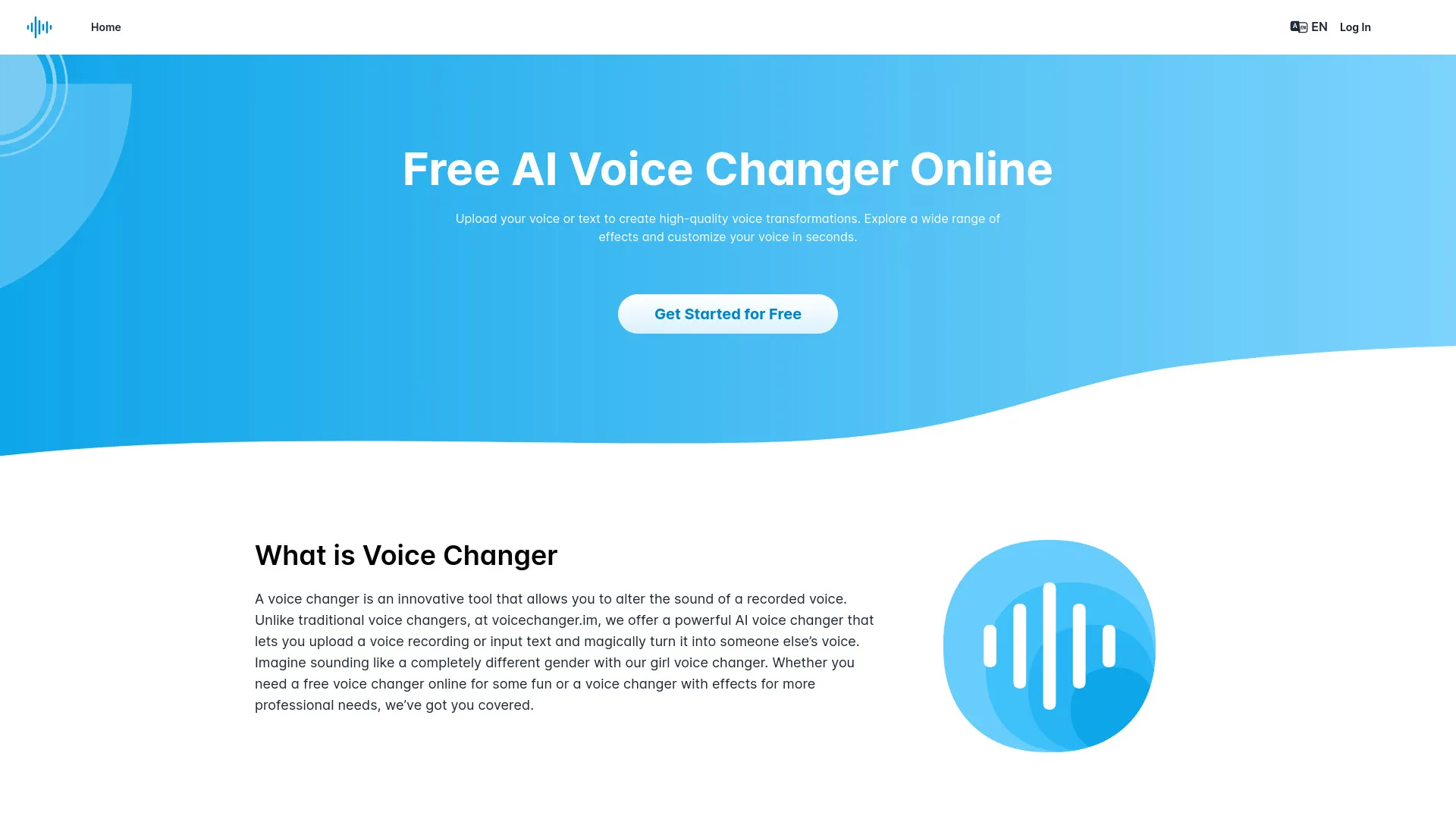 VoiceChanger.im - Free AI Voice Changer Online | Creati.ai