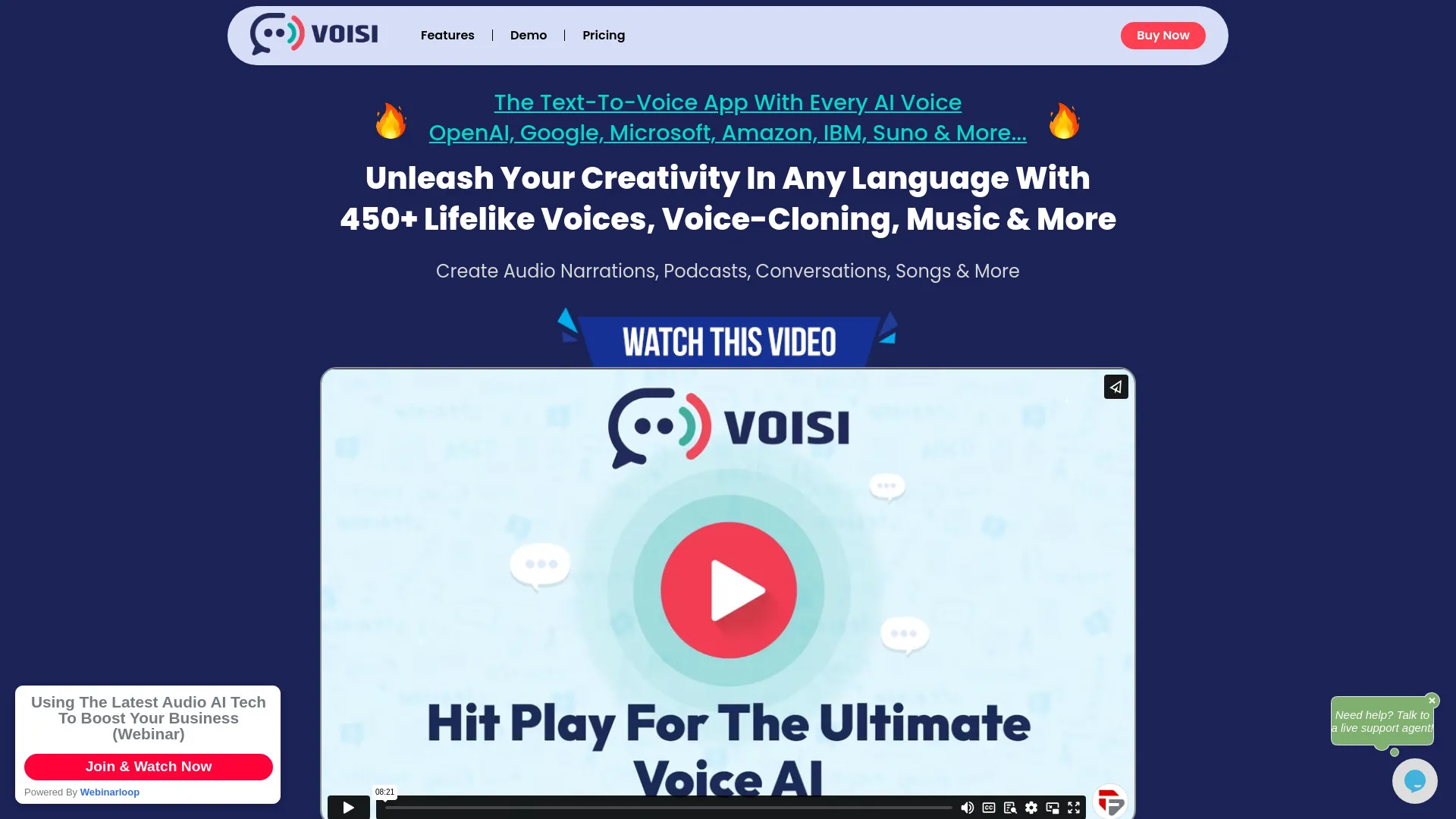 Voisi - AI Voice and Language Conversion Tool | Creati.ai