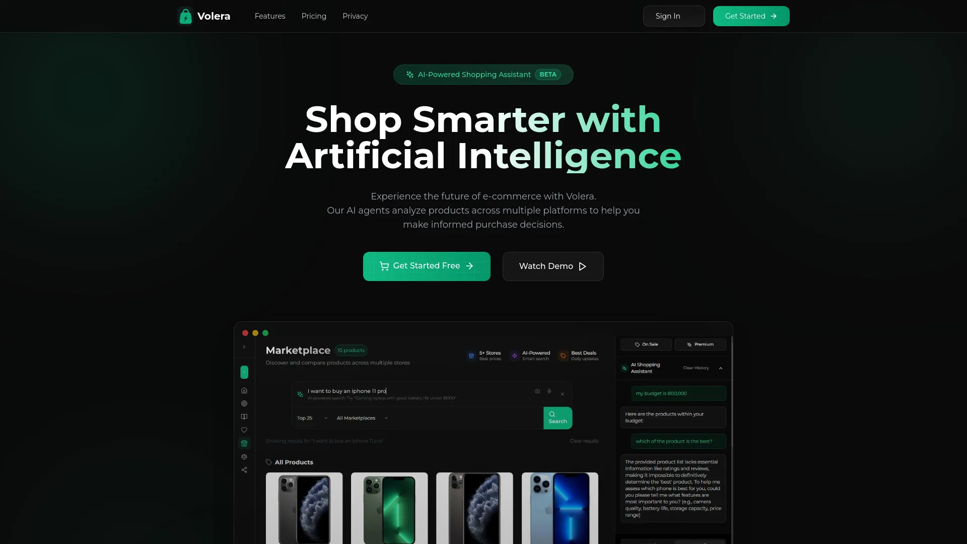 Volera | AI-Powered Shopping Assistant for Smarter Shopping | Creati.ai