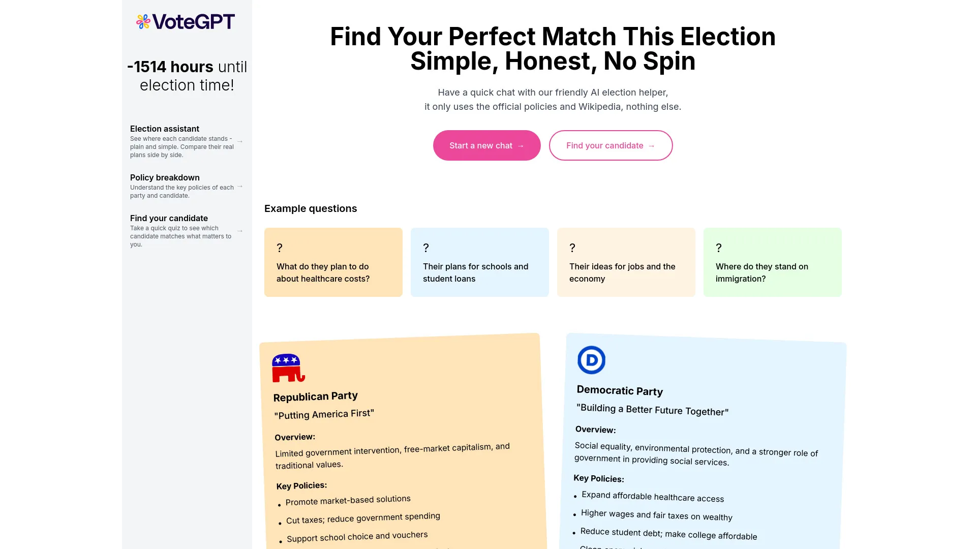 VoteGPT - Your AI-Powered Election Helper | Creati.ai