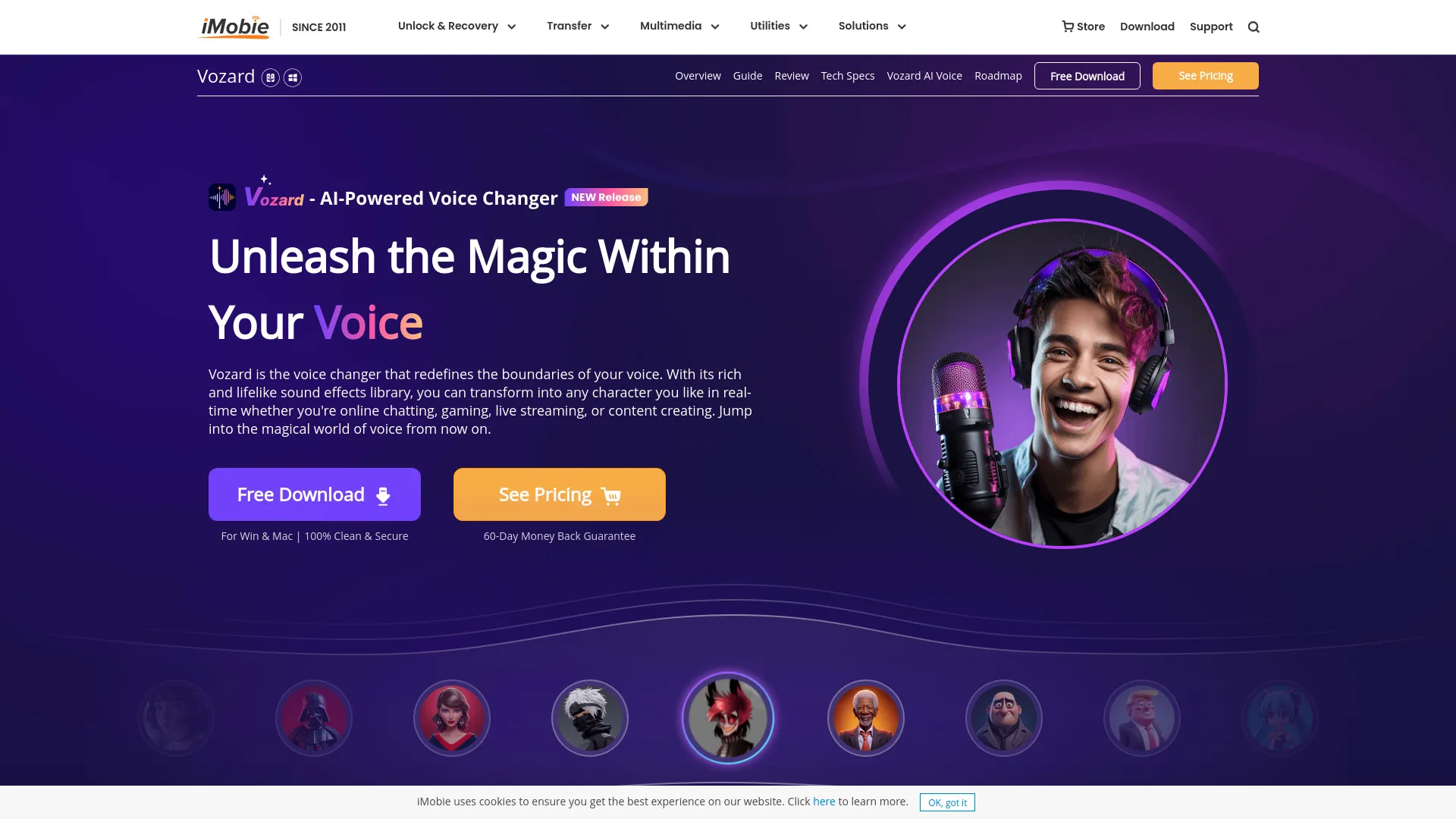 Vozard: AI Real-Time Voice Changer with 200+ Sound Effects | Creati.ai