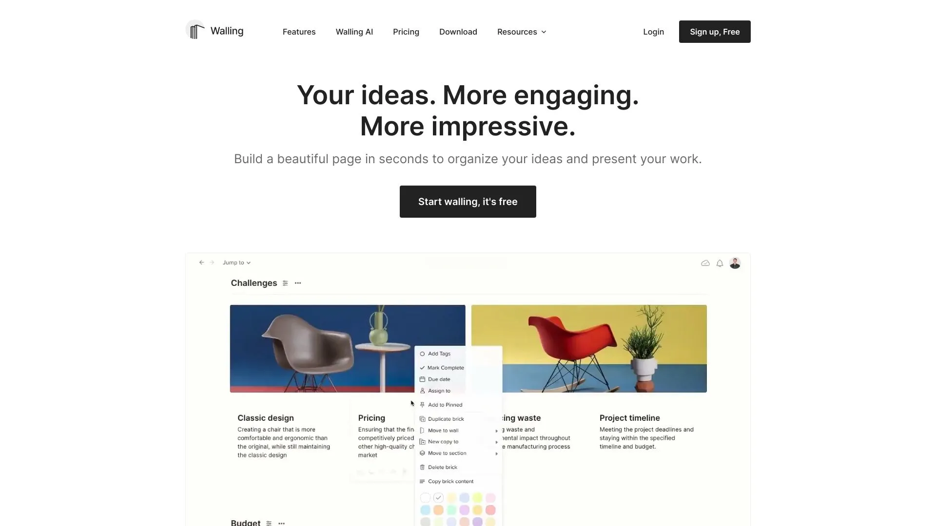 Walling - Organize and Present Your Ideas Visually | Creati.ai