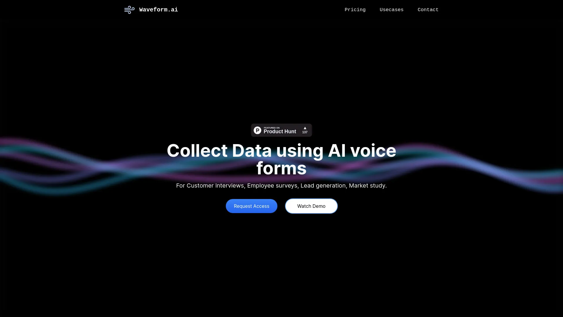 Waveform.ai: El futuro de las encuestas impulsadas por IA y la recolección de datos | Creati.ai