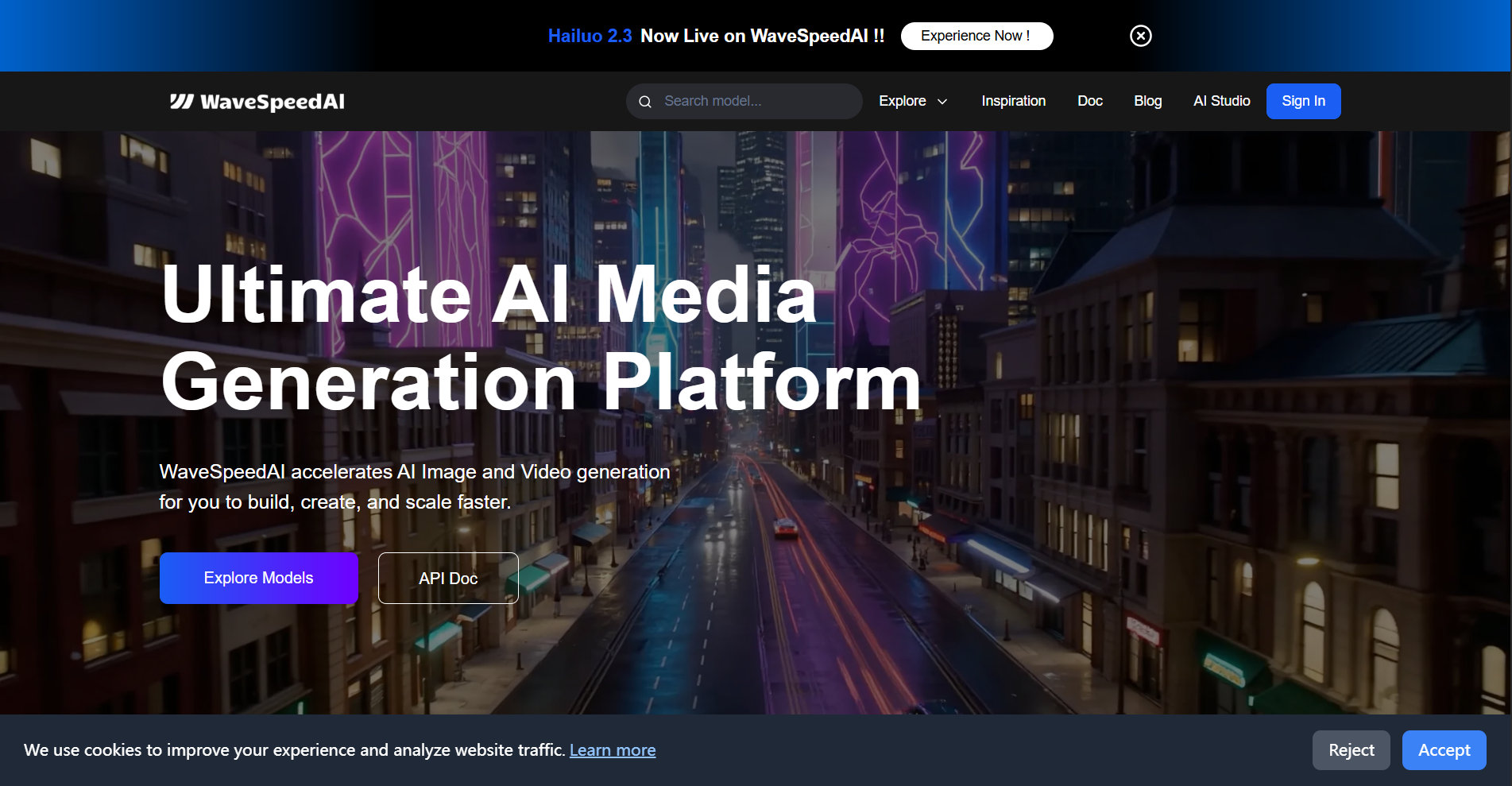 WaveSpeedAI - La plataforma más rápida de generación de imágenes y videos IA | Creati.ai