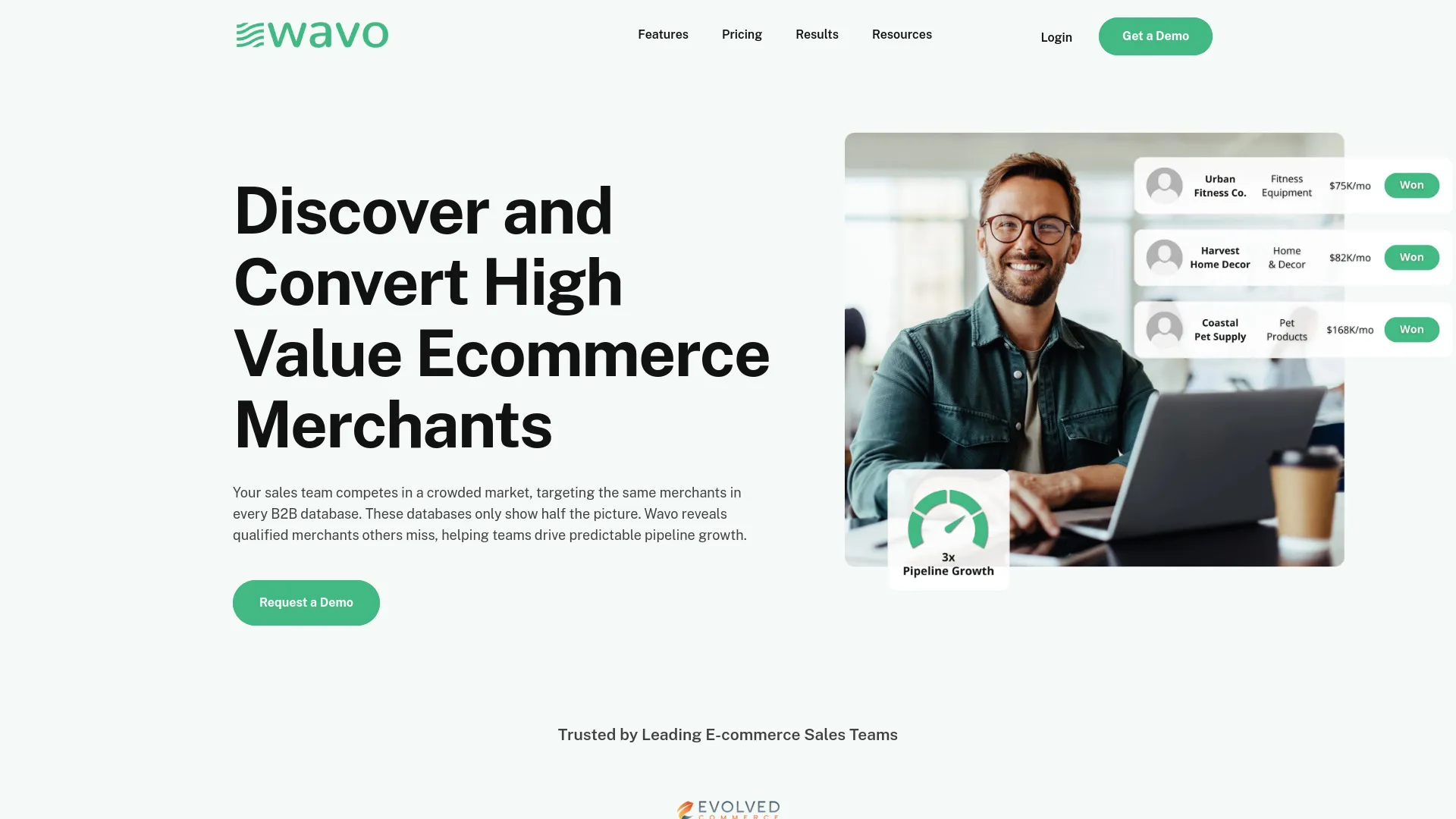 Wavo - Discover and Convert High-Value E-commerce Merchants | Creati.ai