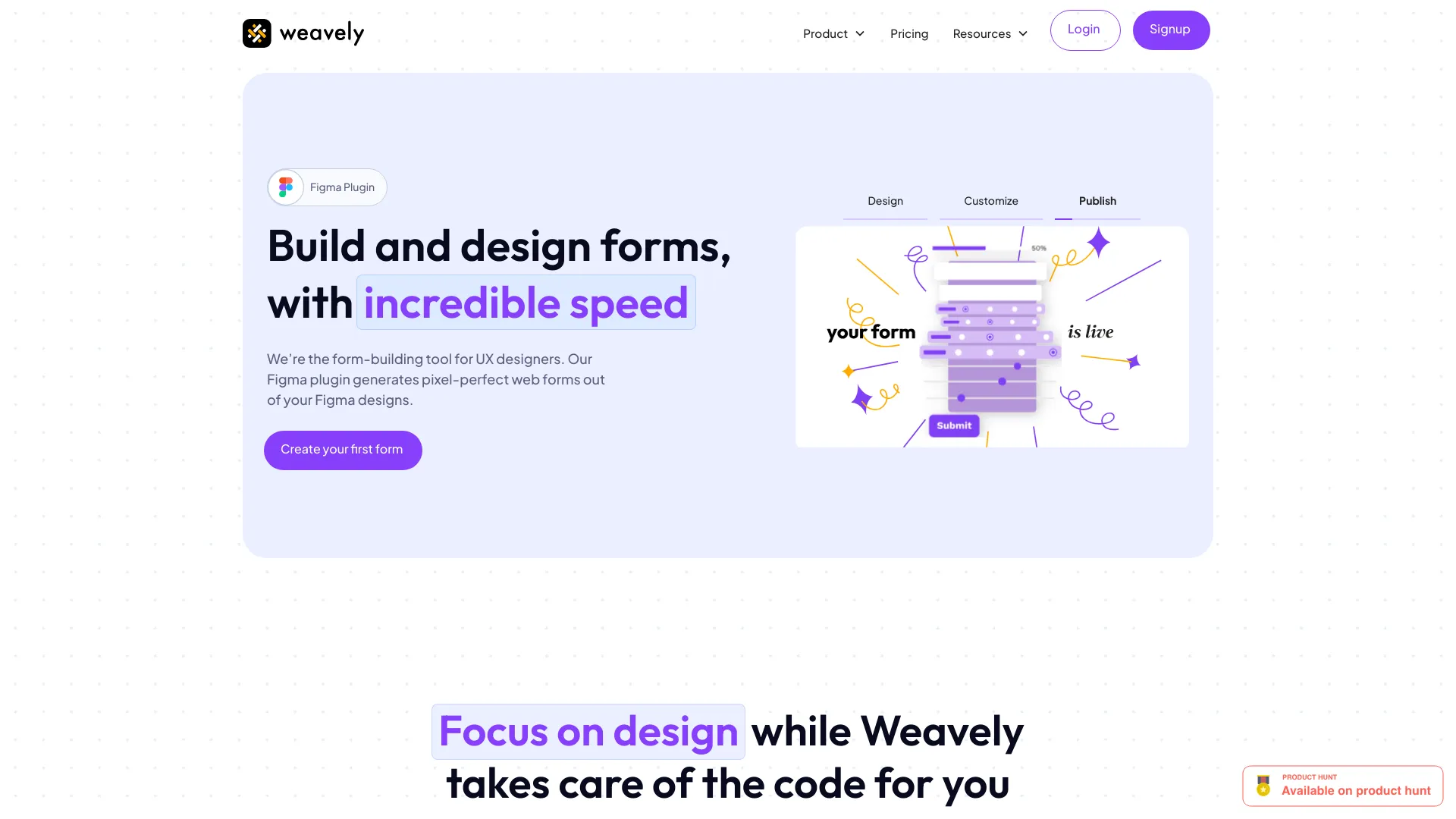 Weavely: Design & Publish Figma Forms Effortlessly | Creati.ai