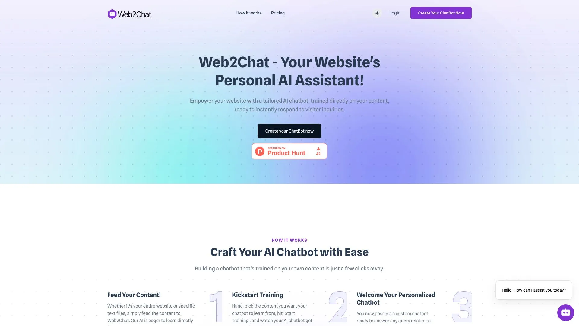 Web2Chat - Tailored AI Chatbot for Instant Visitor Engagement | Creati.ai