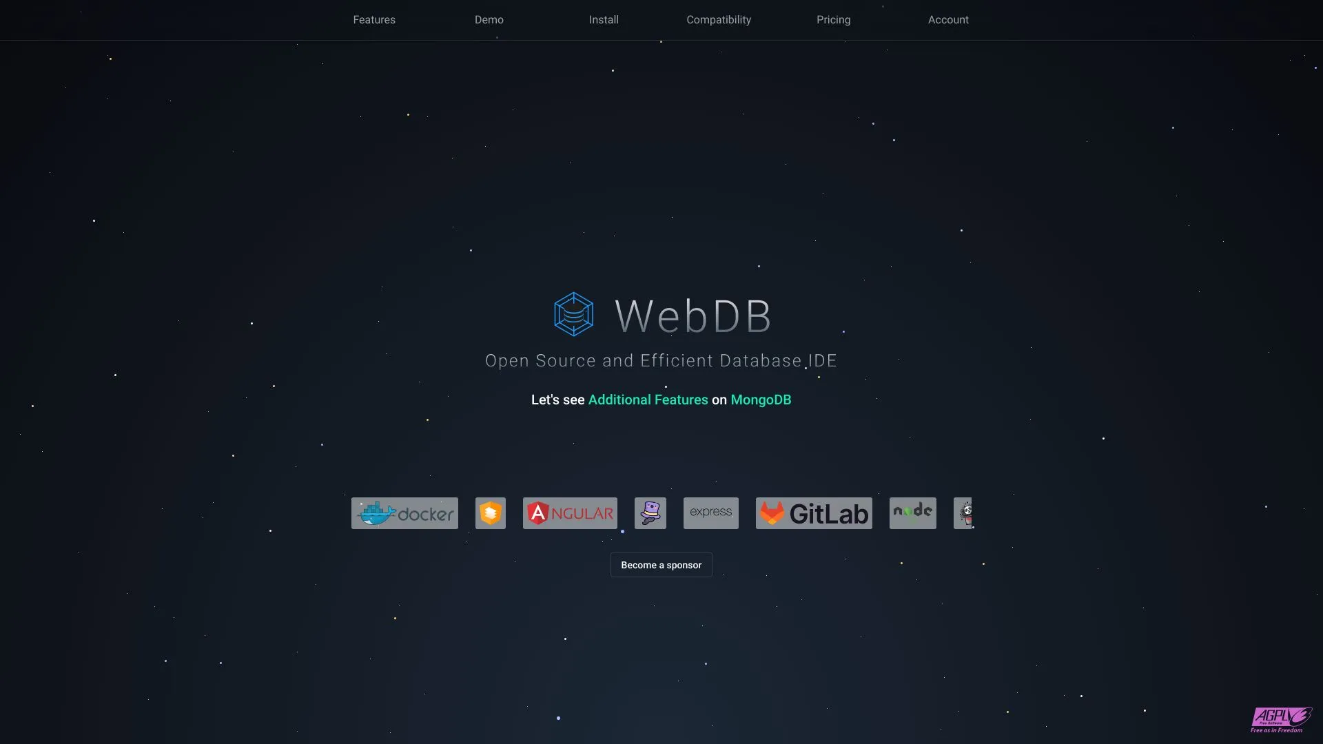 WebDB: IDE de Base de Datos Abierto & Eficiente | Creati.ai