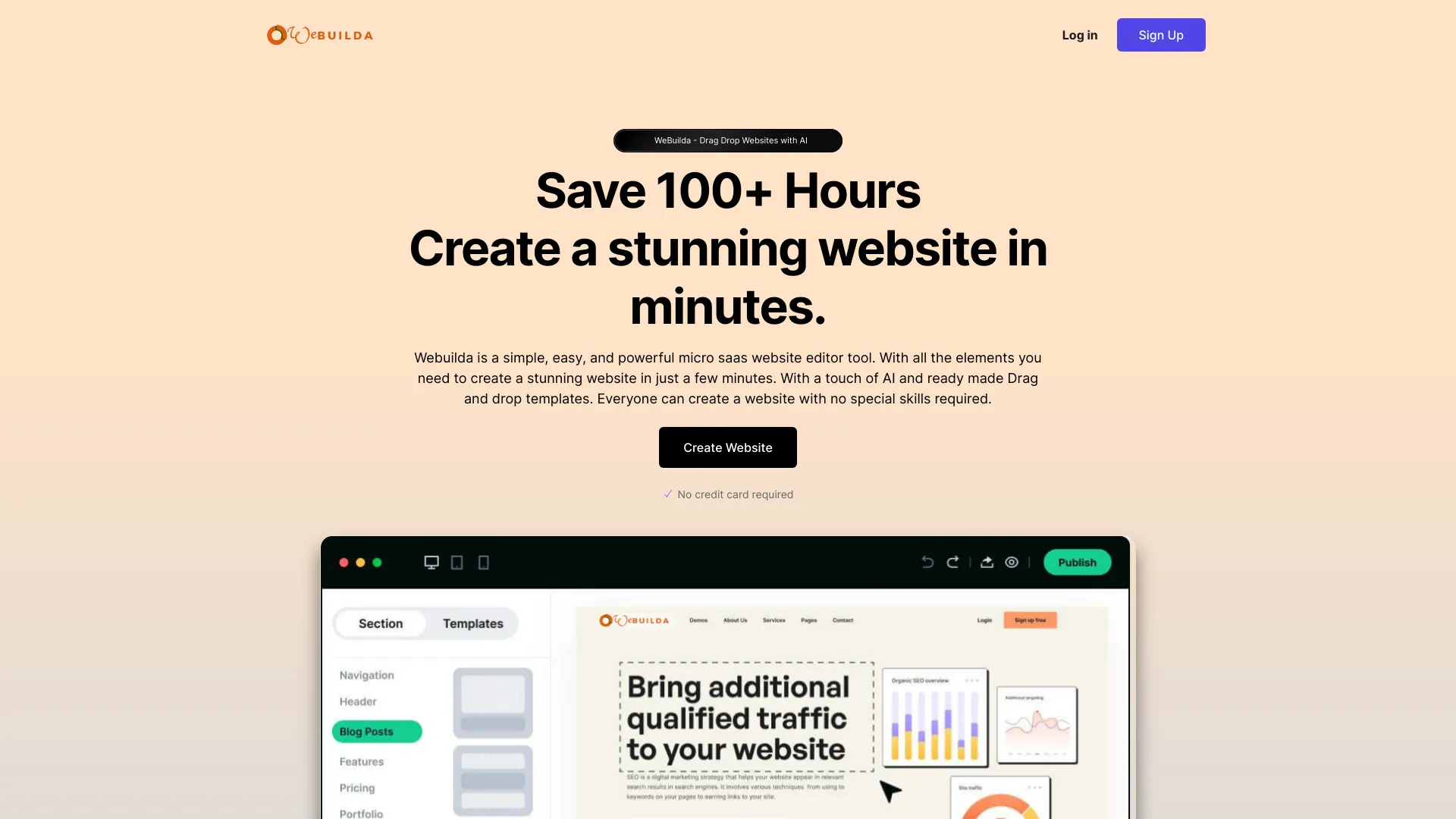 WeBuildA - AI-Powered No-Code Website Builder | Creati.ai