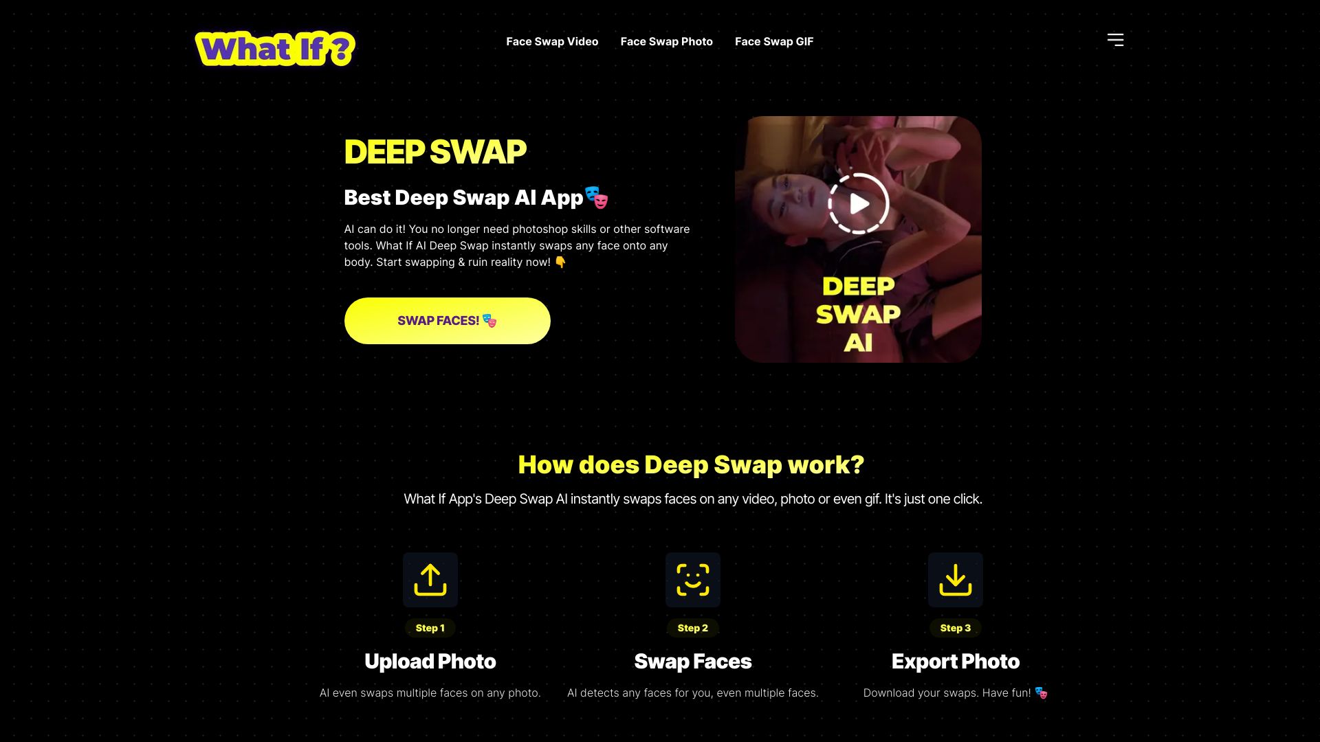 DeepSwap - AI Face Swapper for Photos, Videos & GIFs | Creati.ai