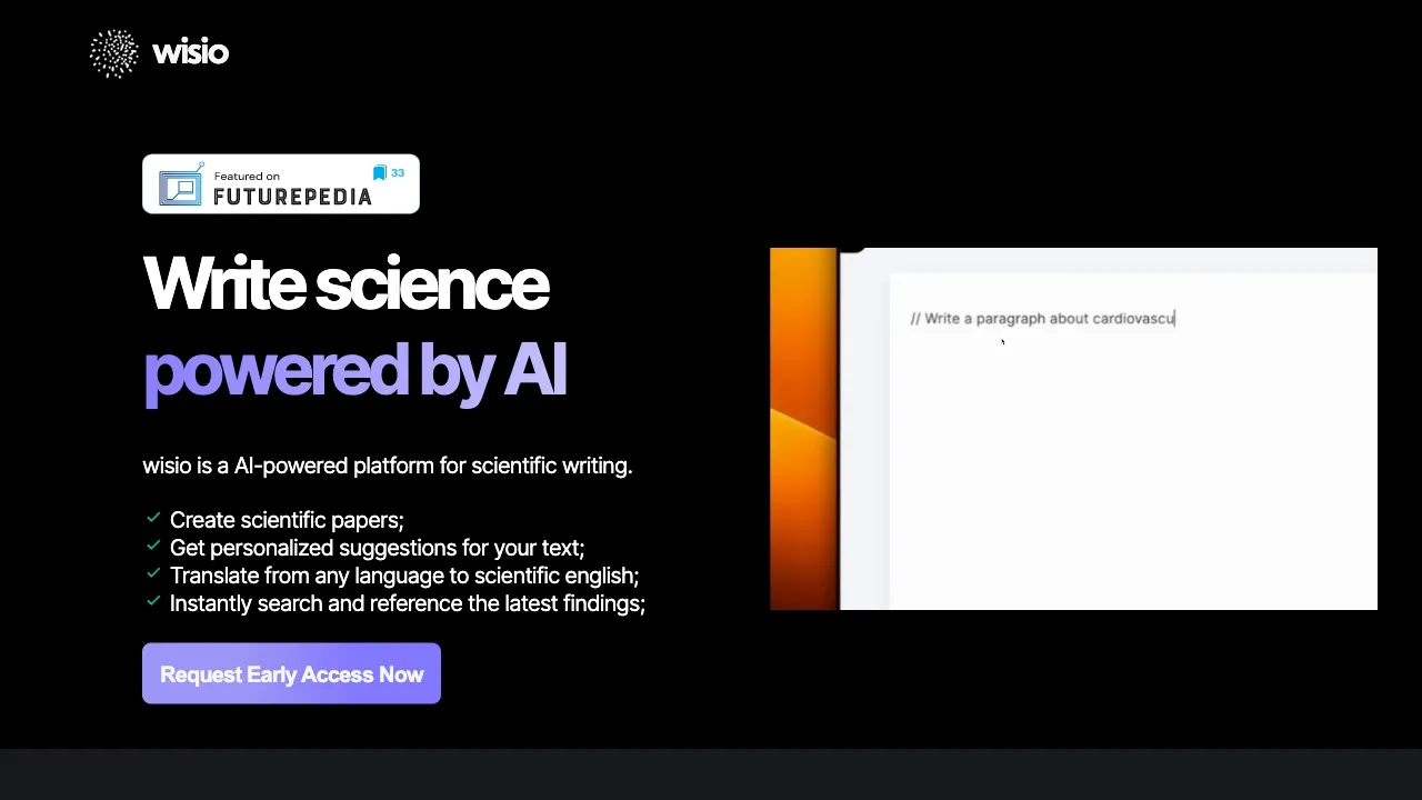 Wisio: AI-Powered Writing Assistant for Scientists | Creati.ai