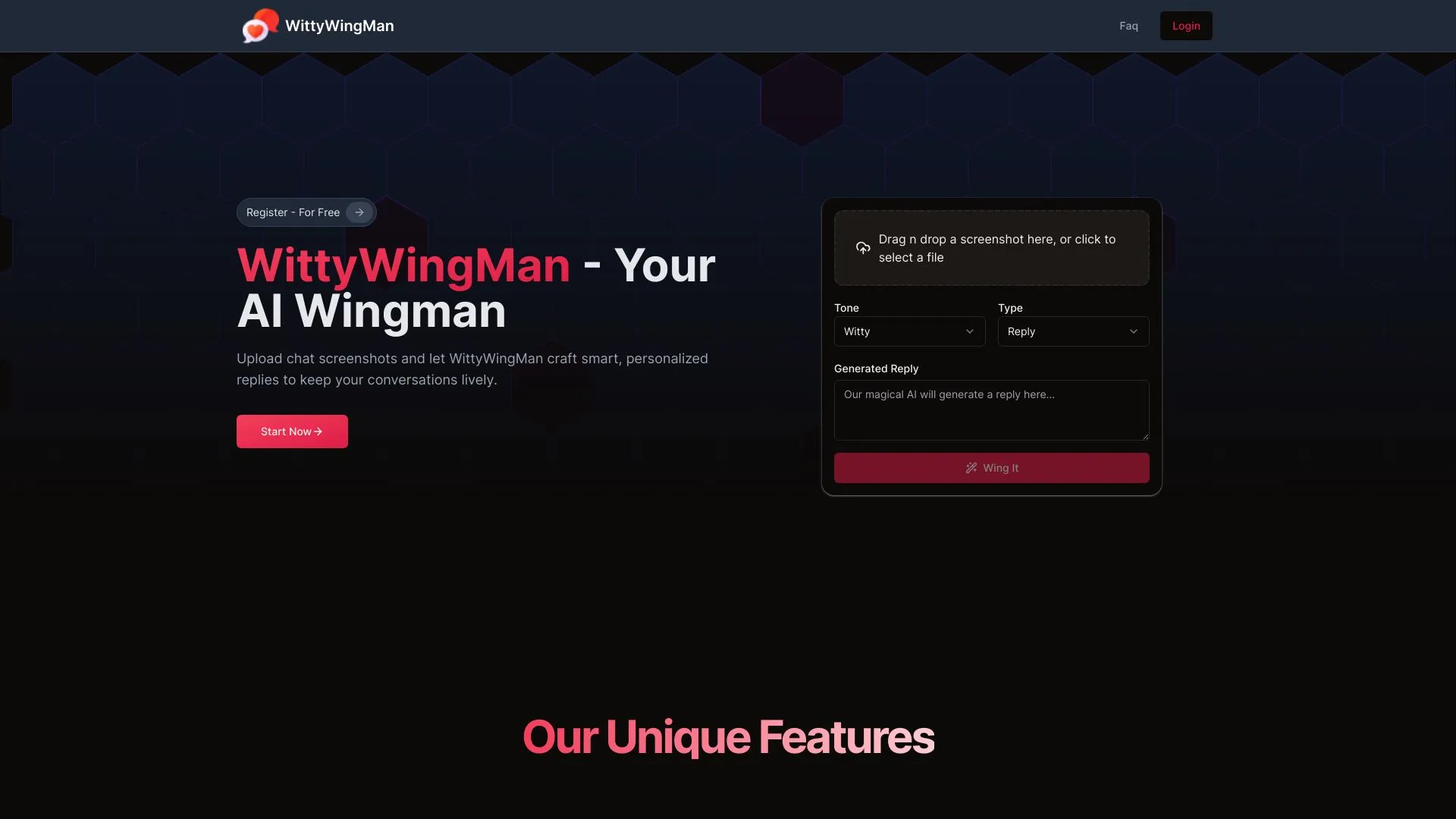 Witty Wingman - AI Tools for Smarter Dating Chats | Creati.ai
