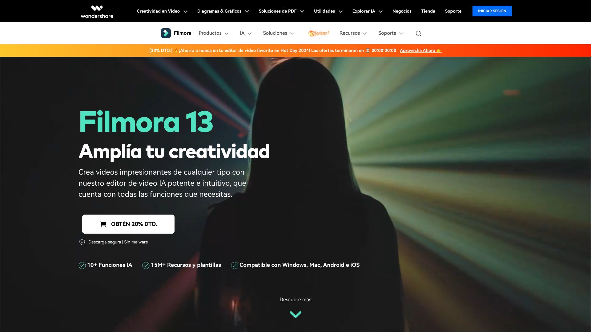 Filmora: Potente Editor de Video Impulsado por IA | Sitio Oficial | Creati.ai