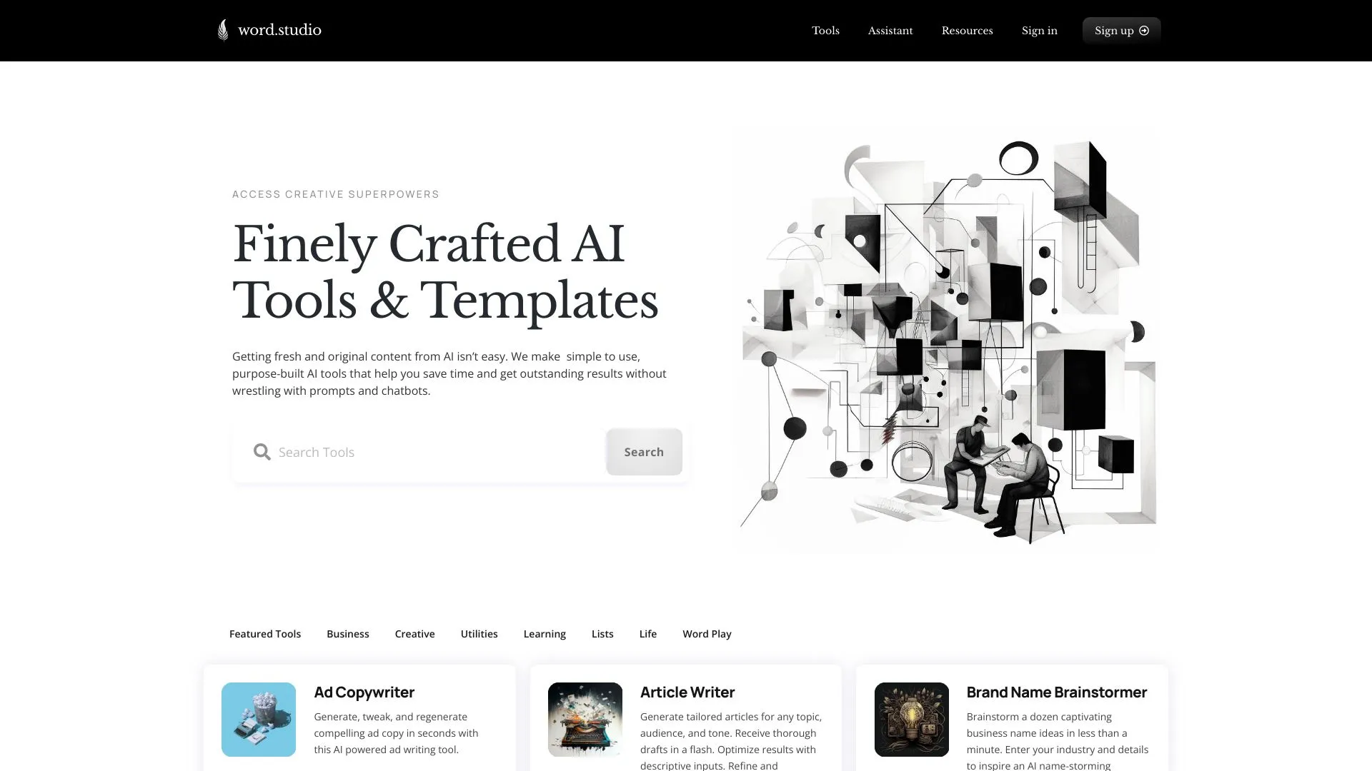 Word.Studio - AI Tools for Effortless Creative Results | Creati.ai
