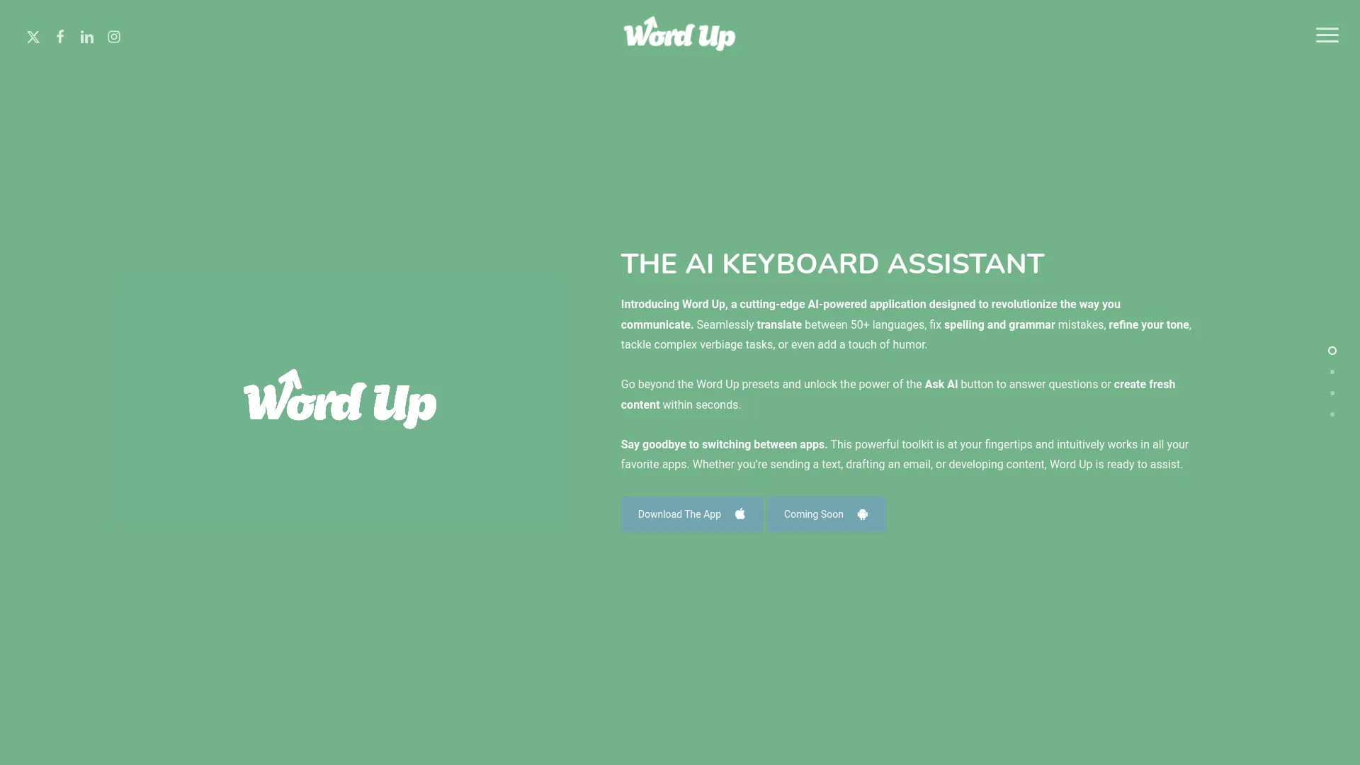 Asistente de Teclado AI Word Up: Mejore su Comunicación | Creati.ai
