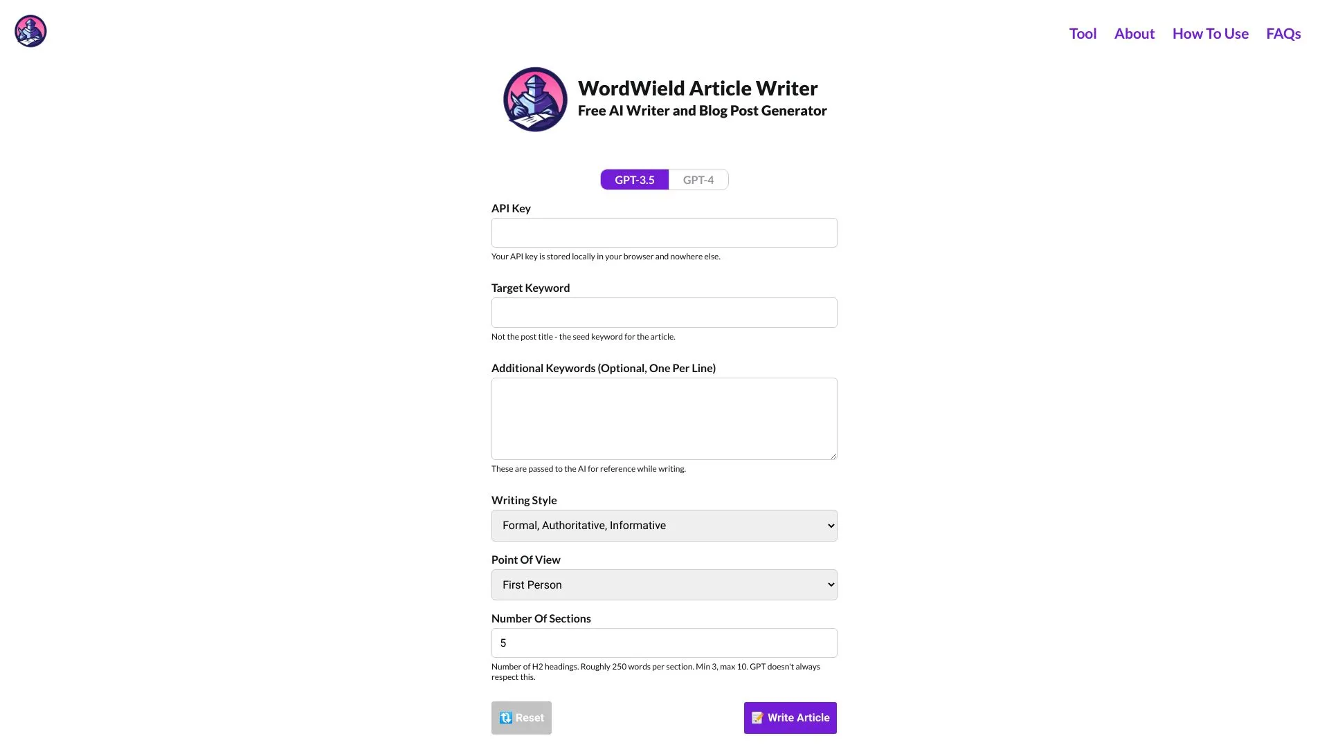 WordWield - AI-Powered Article and Blog Post Generator | Creati.ai